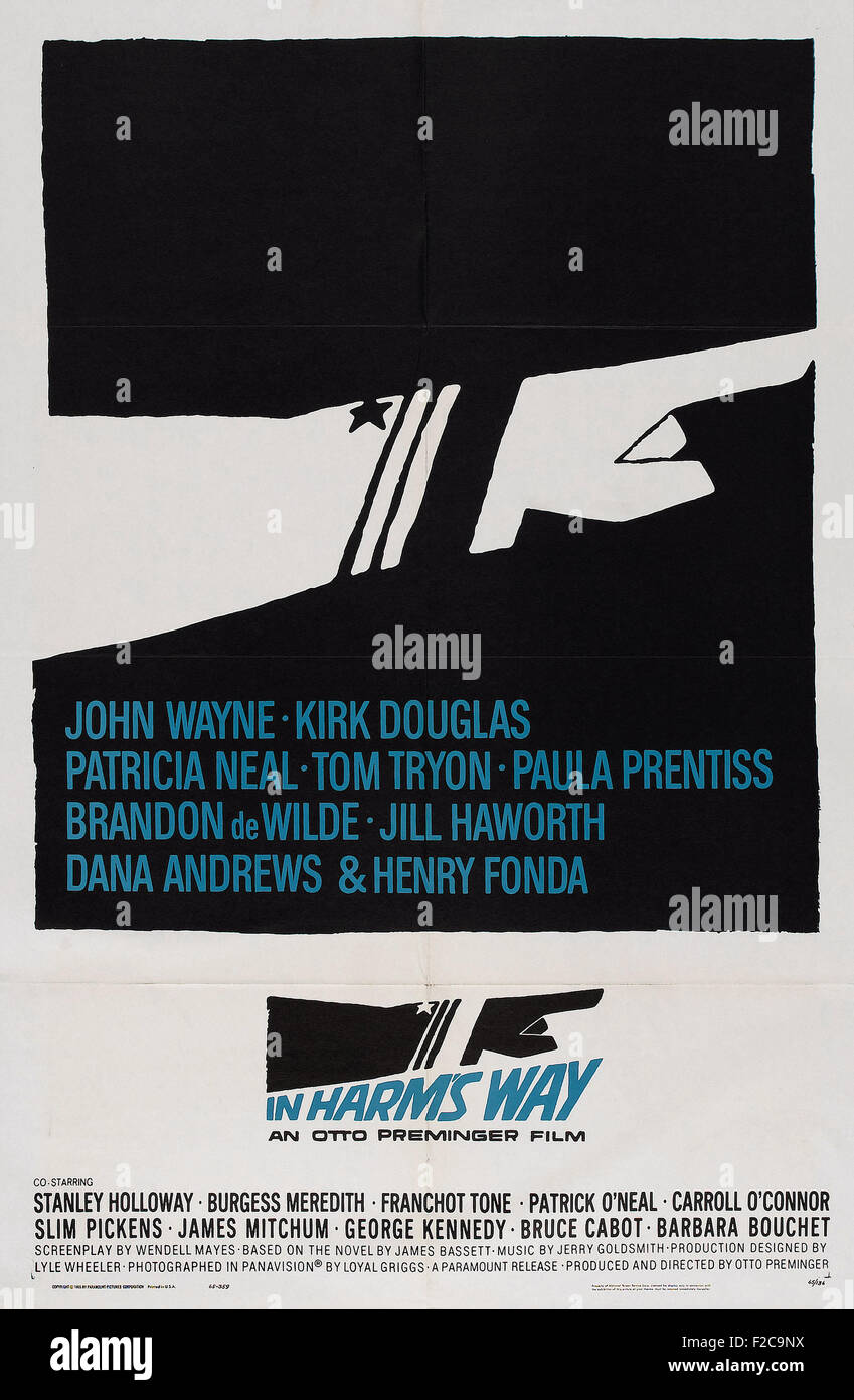 In Harm's Way 01 - Movie Poster Stock Photo - Alamy