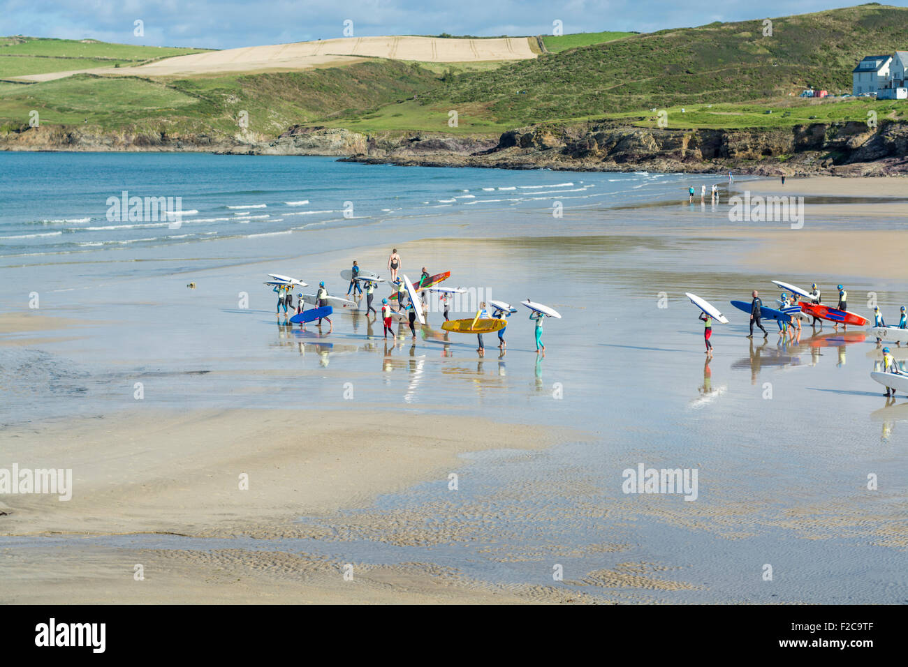 View atlantic surf polzeath beach hi-res stock photography and images ...