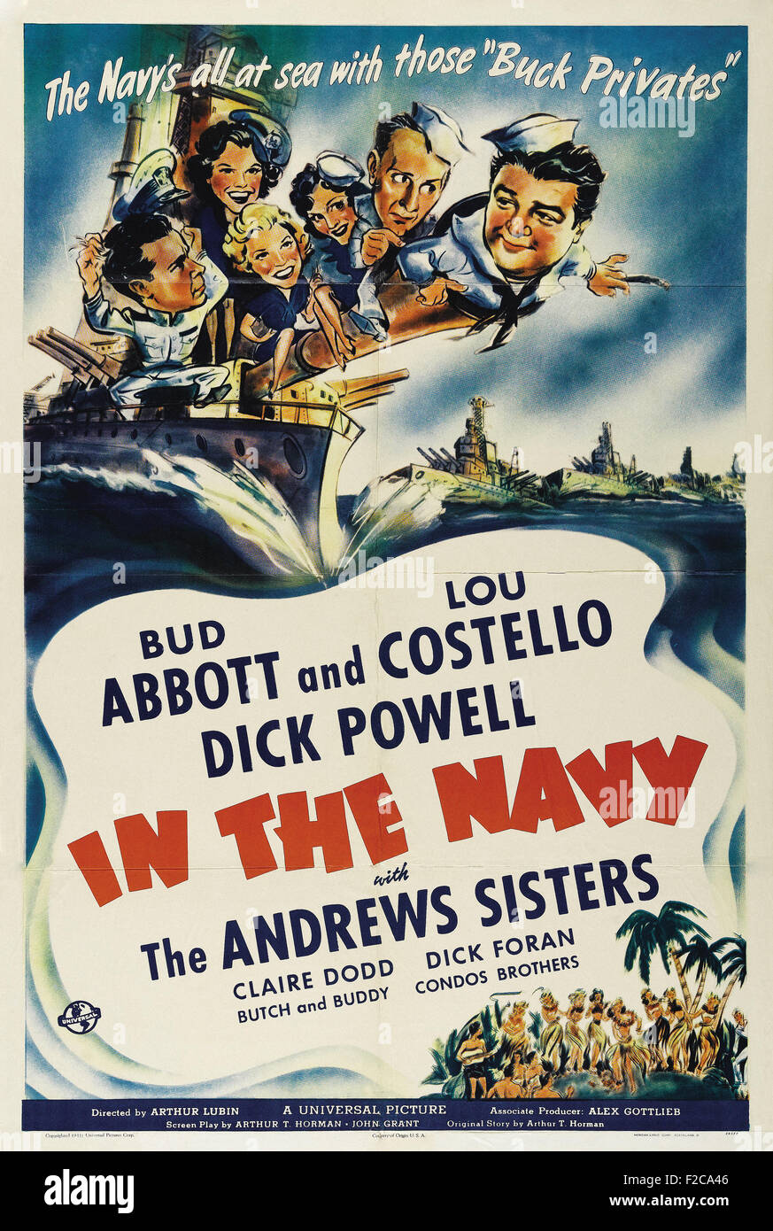In the Navy 01 - Movie Poster Stock Photo - Alamy