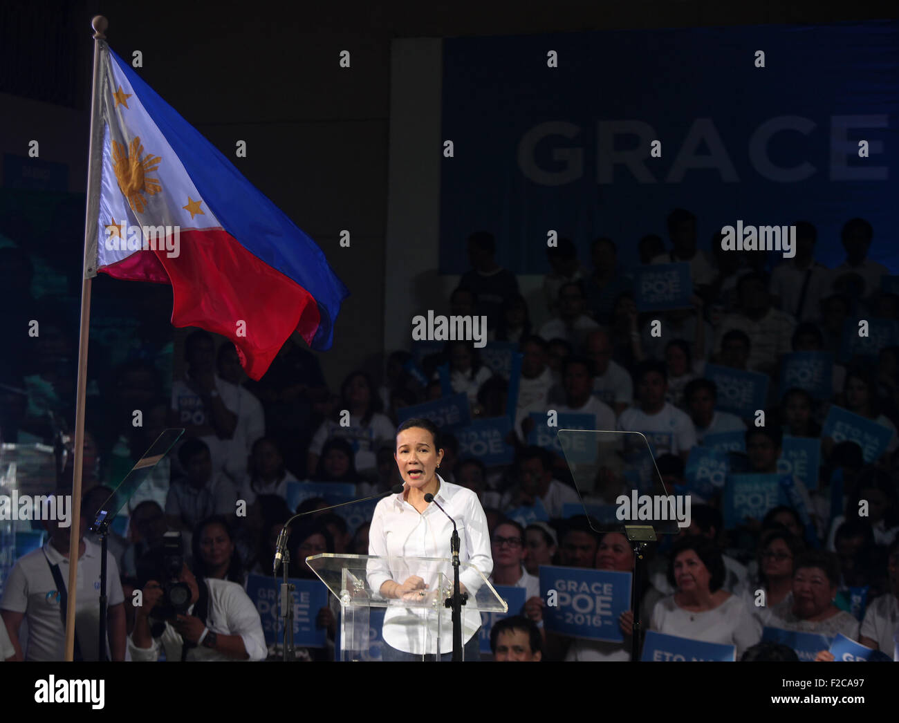 Quezon City, Philippines. 16th Sep, 2015. Philippine Senator Grace Poe ...