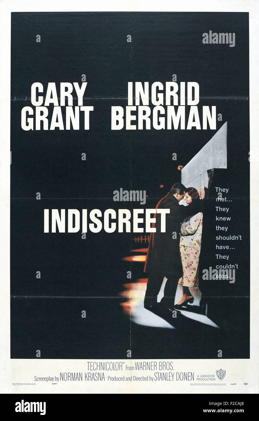 Indiscreet (1958) 01 - Movie Poster Stock Photo - Alamy