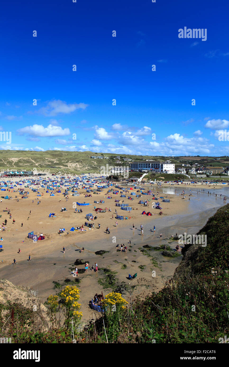 Perranporth village hi-res stock photography and images - Alamy