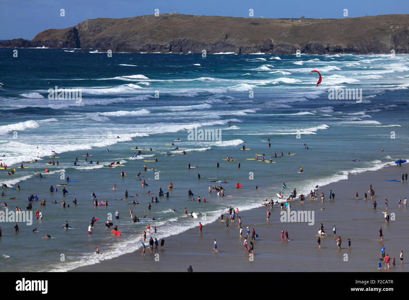 Perranporth village hi-res stock photography and images - Alamy