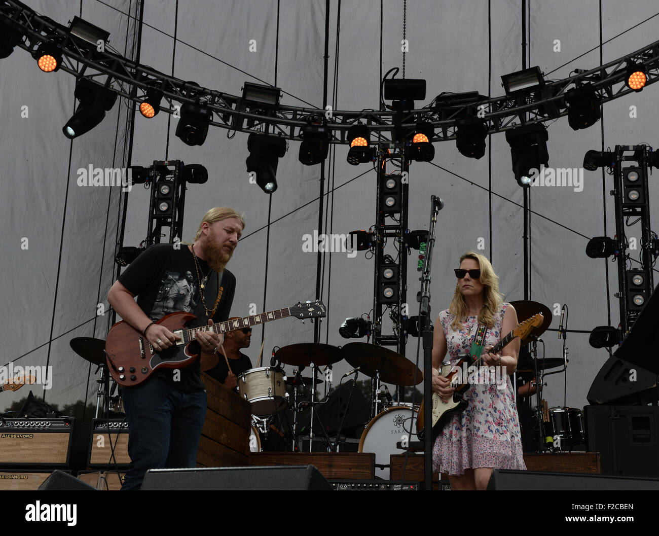 Arrington, VIRGINIA, USA. 12th Sep, 2015. DEREK TRUCKS and SUSAN ...