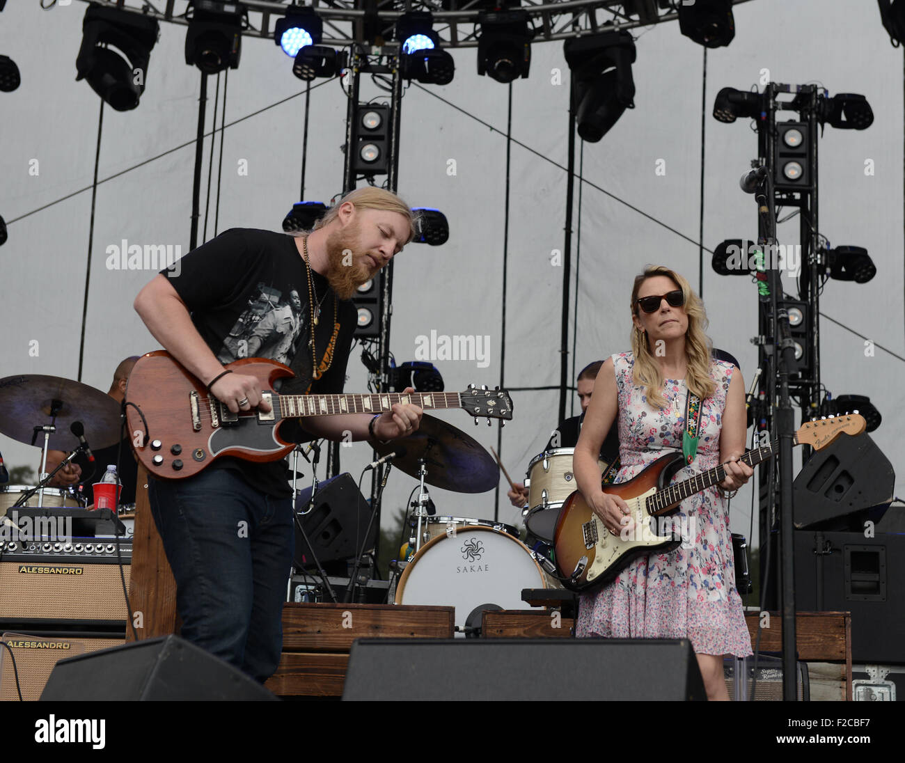 Arrington, VIRGINIA, USA. 12th Sep, 2015. DEREK TRUCKS and SUSAN ...