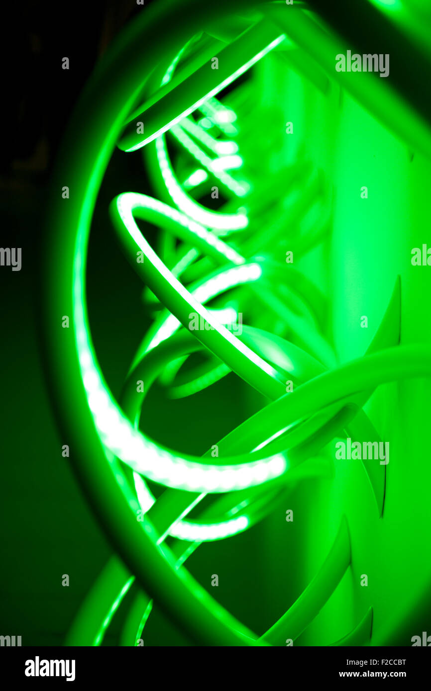 Green of green neon light Stock Photo - Alamy