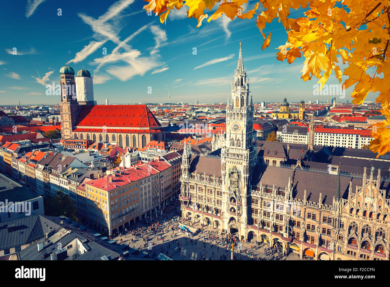 Aerial view of Munchen Stock Photo - Alamy