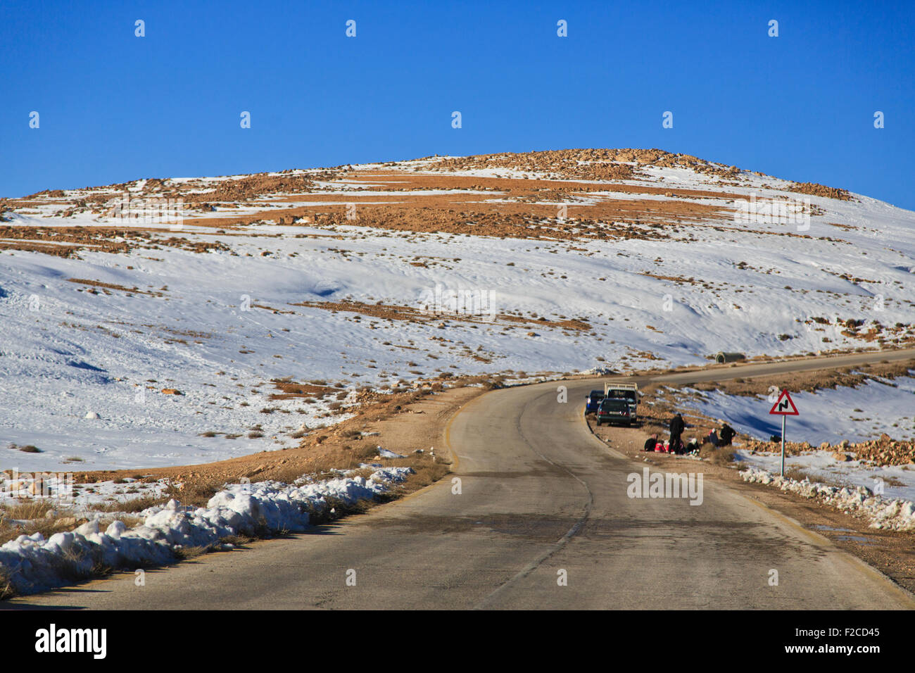 Jordan in snow Stock Photo - Alamy