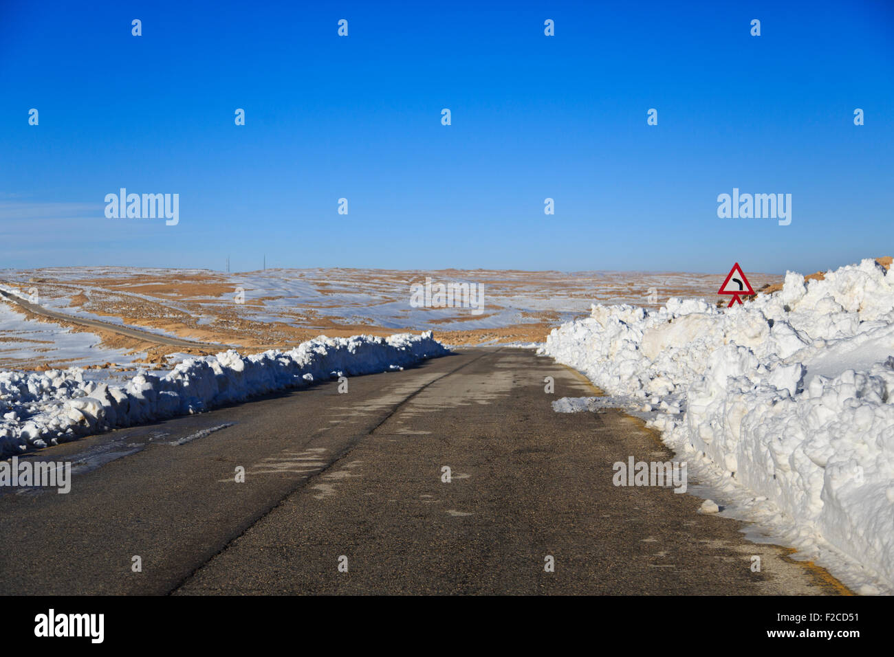Jordan in snow Stock Photo - Alamy
