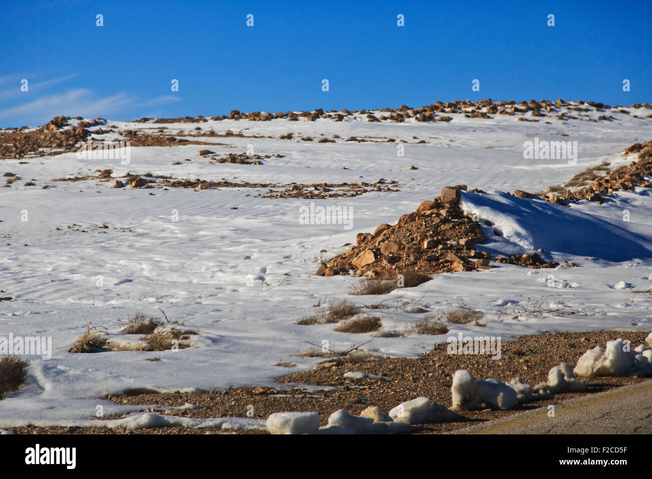 Jordan in snow Stock Photo - Alamy