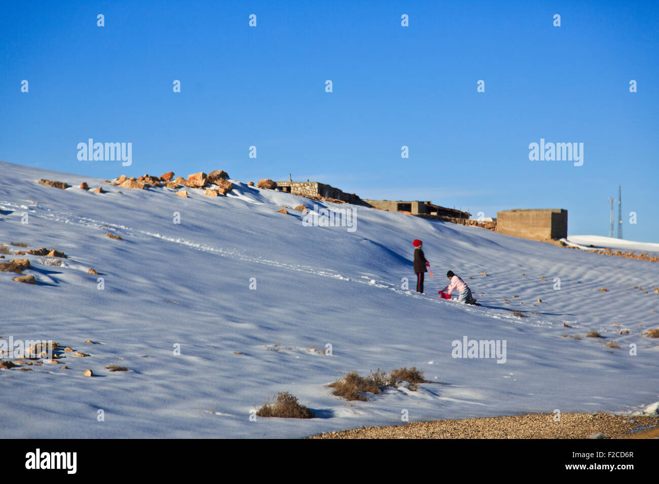 Jordan in snow Stock Photo - Alamy