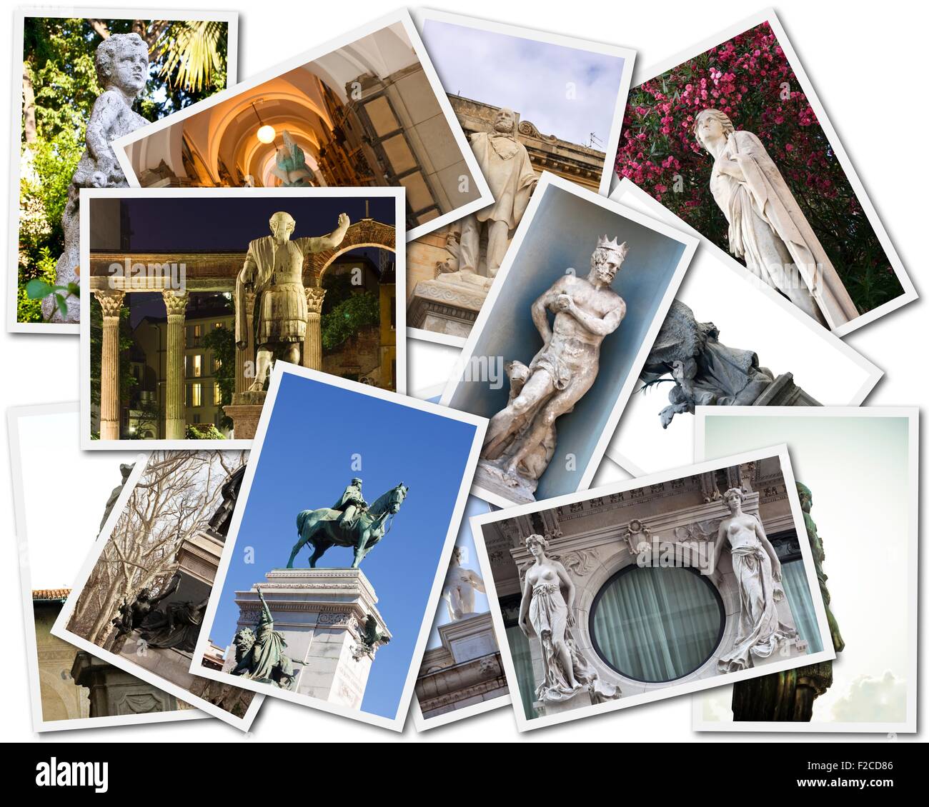A set of statue collage, Italy Stock Photo - Alamy