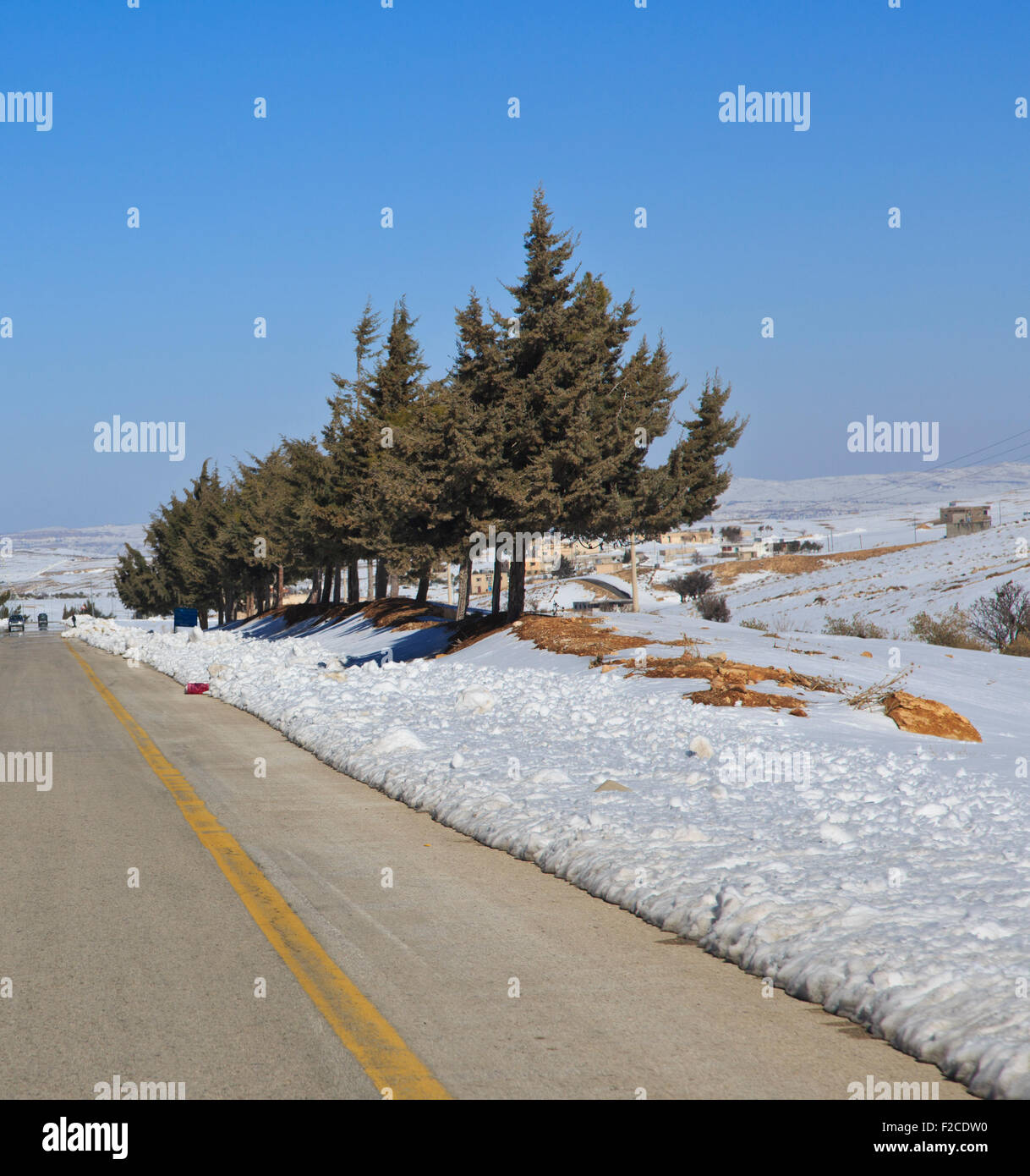 Jordan in snow Stock Photo - Alamy