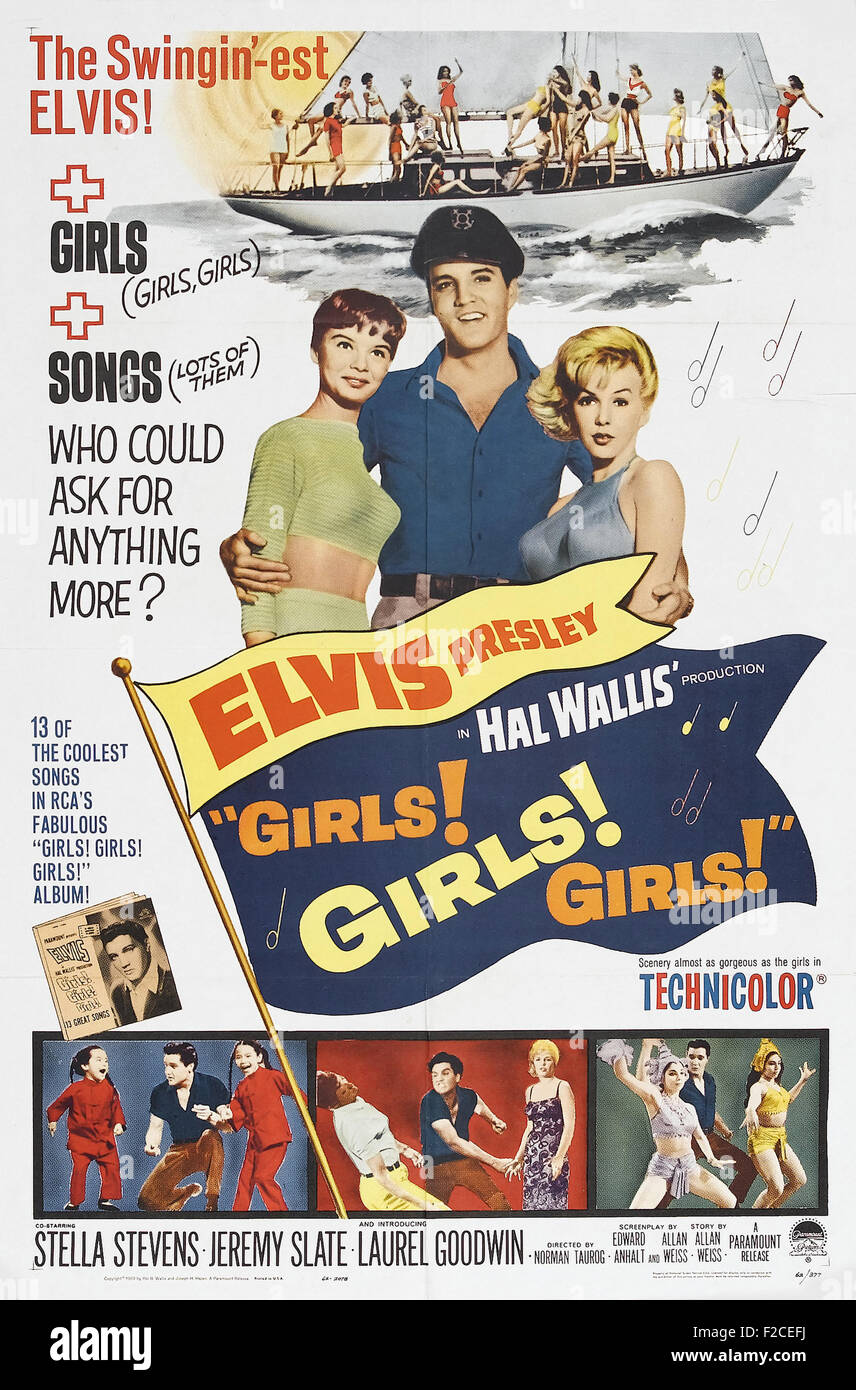 Girls Girls Girls 01 - Movie Poster Stock Photo - Alamy