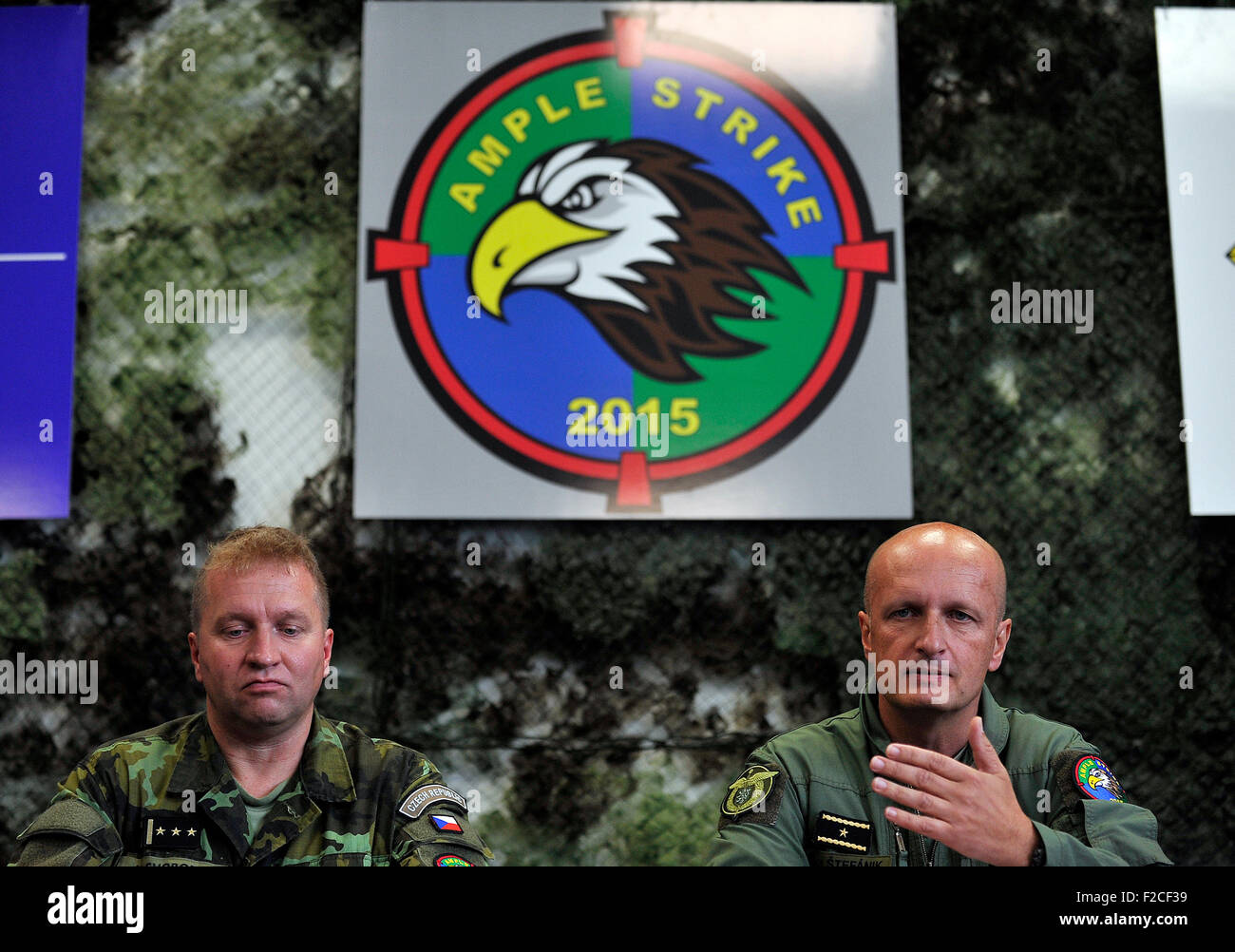 The Ample Strike 2015 NATO aviation exercise, controlled from the helicopter base in Namest ...