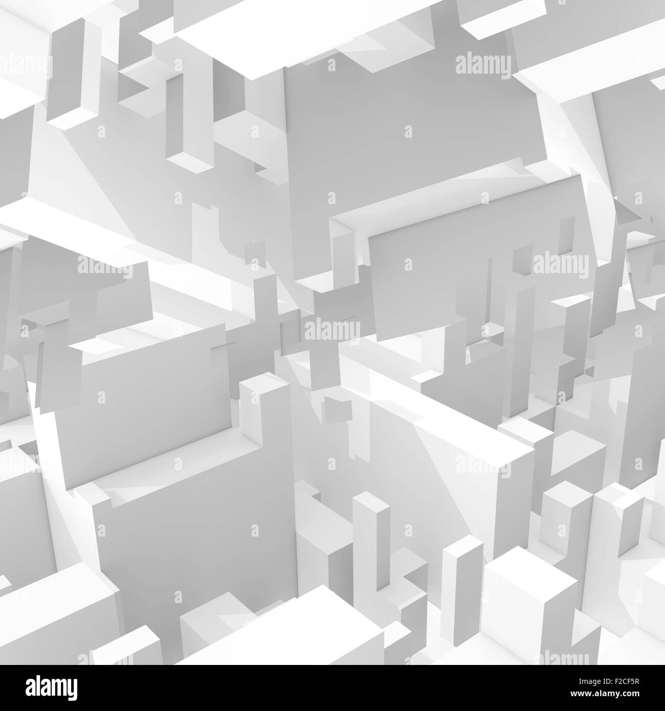 Abstract square 3d geometric digital background with intersected cubic ...