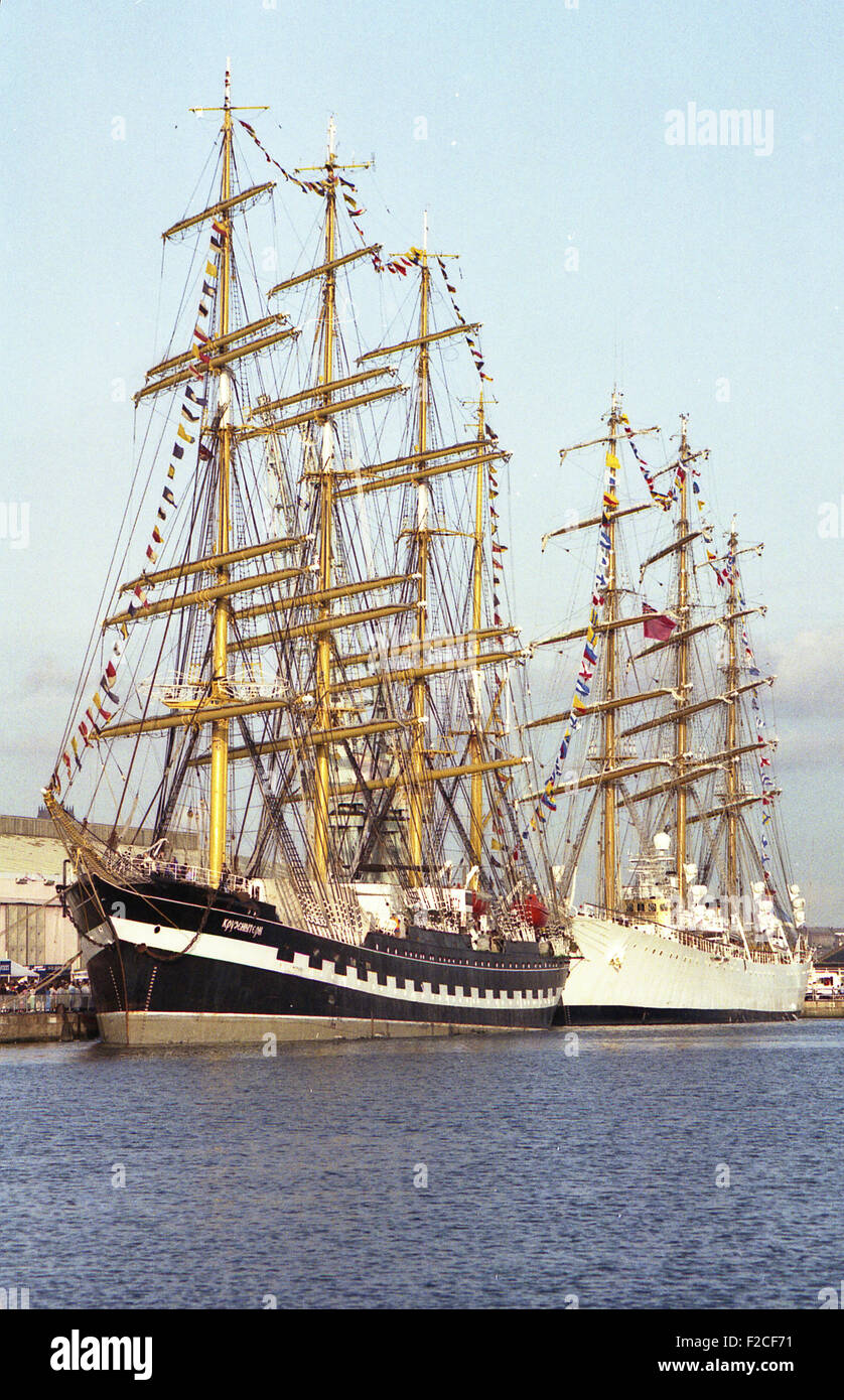 The Tall Ships in Liverpool & the Wirral in 1992 Stock Photo - Alamy
