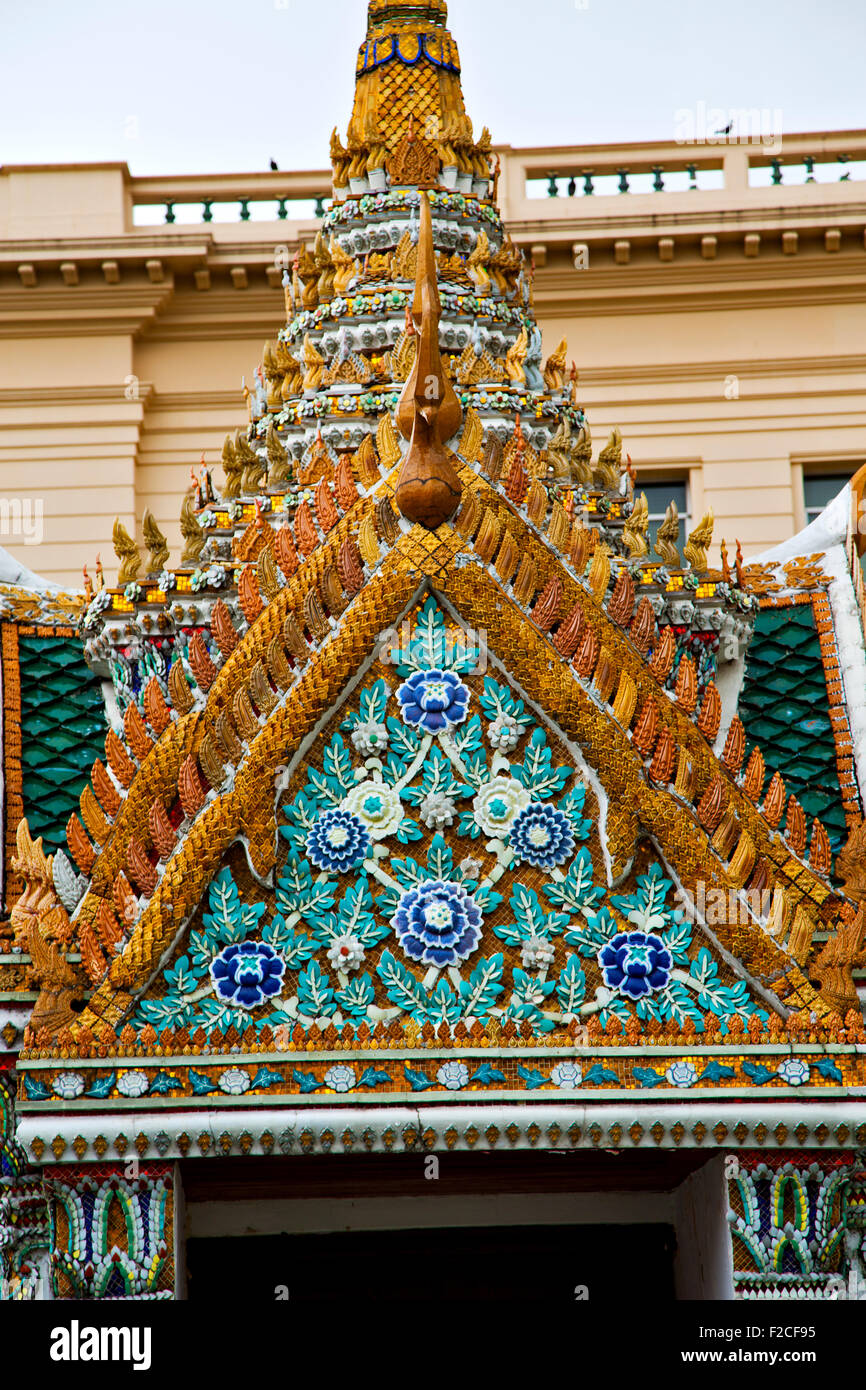 thailand asia in bangkok rain temple abstract cross colors roof wat ...