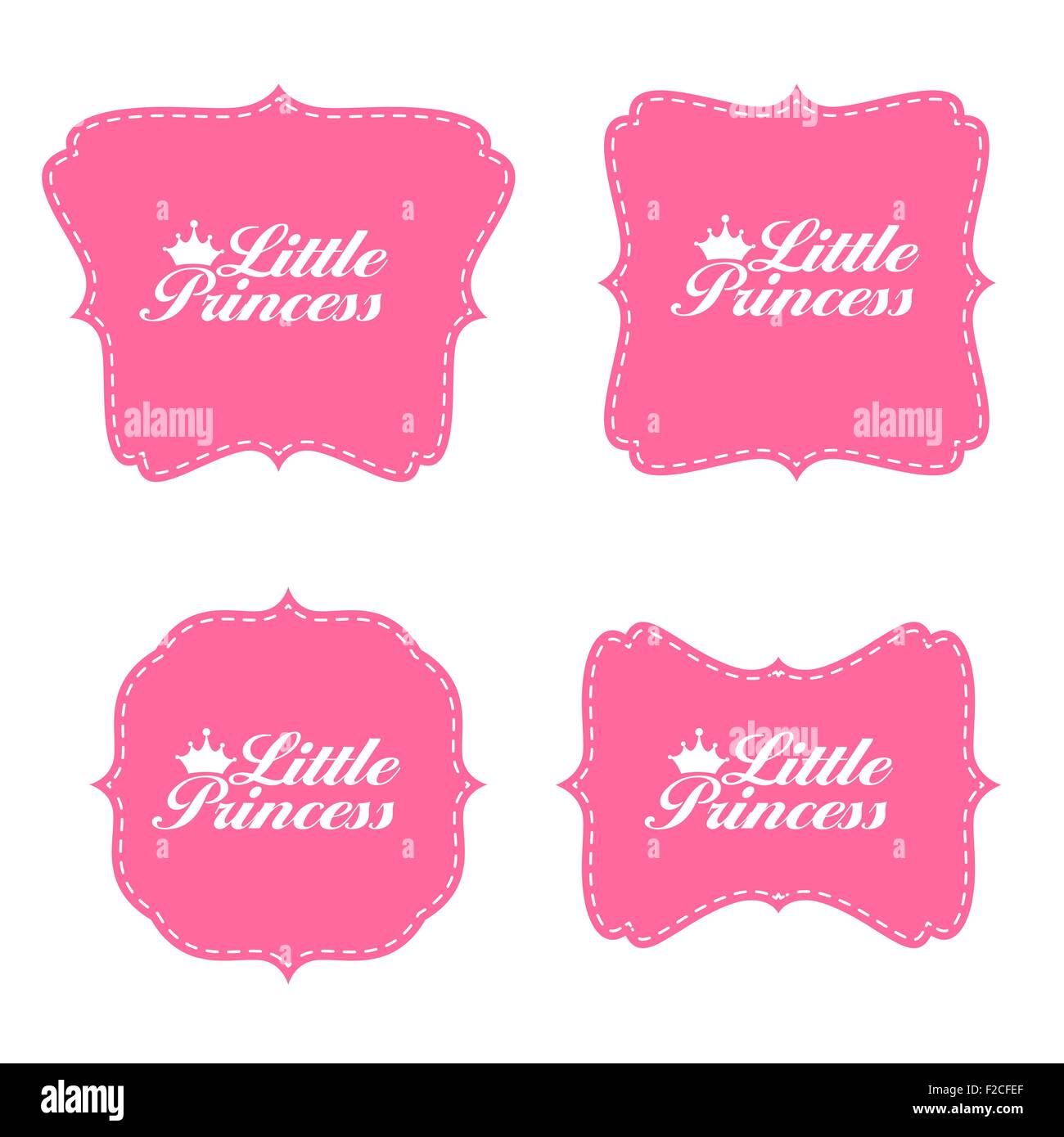 Little Princess Label Set Vector Illustration Stock Vector Image & Art ...