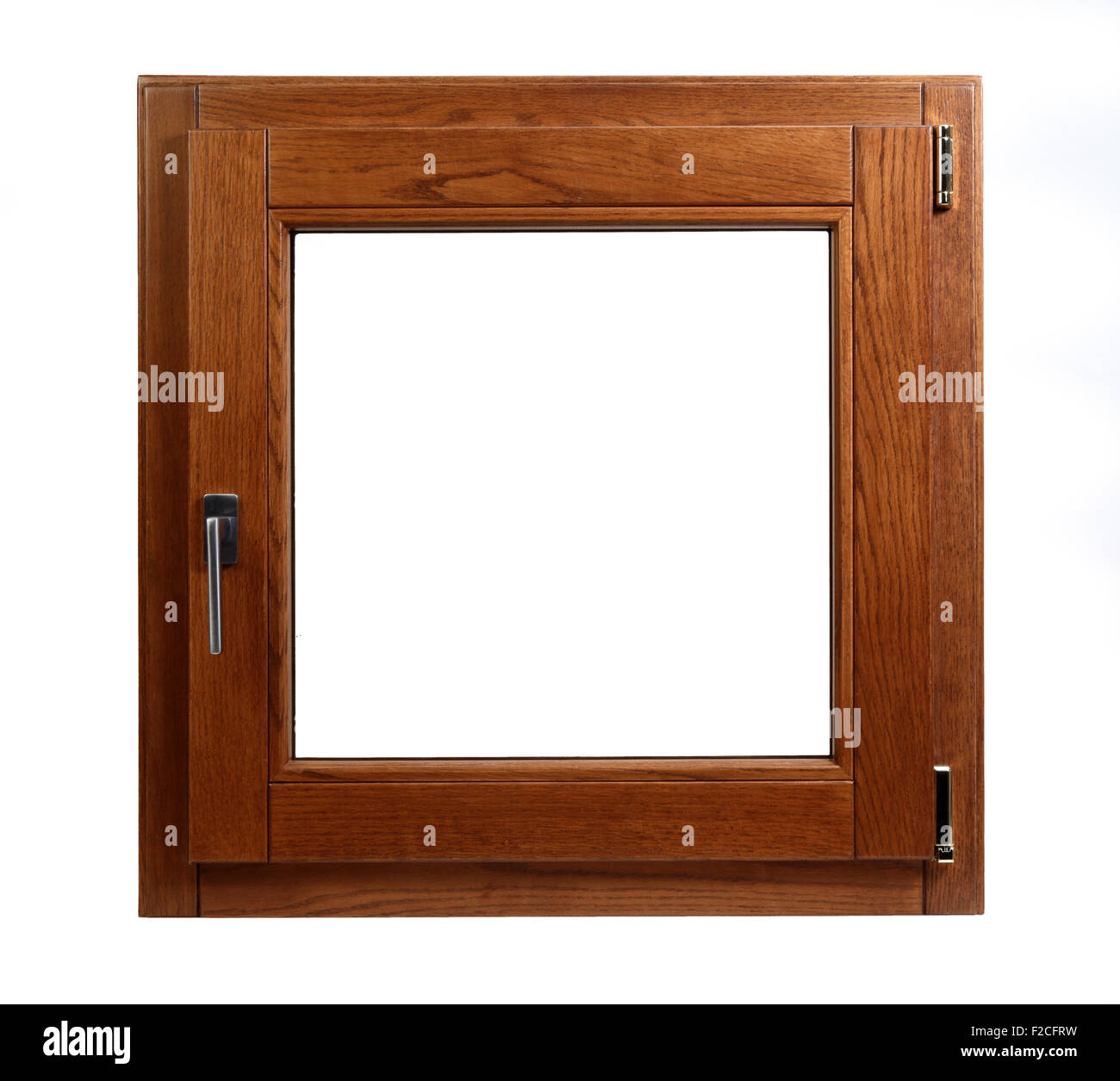 wooden window closed on a white background Stock Photo - Alamy