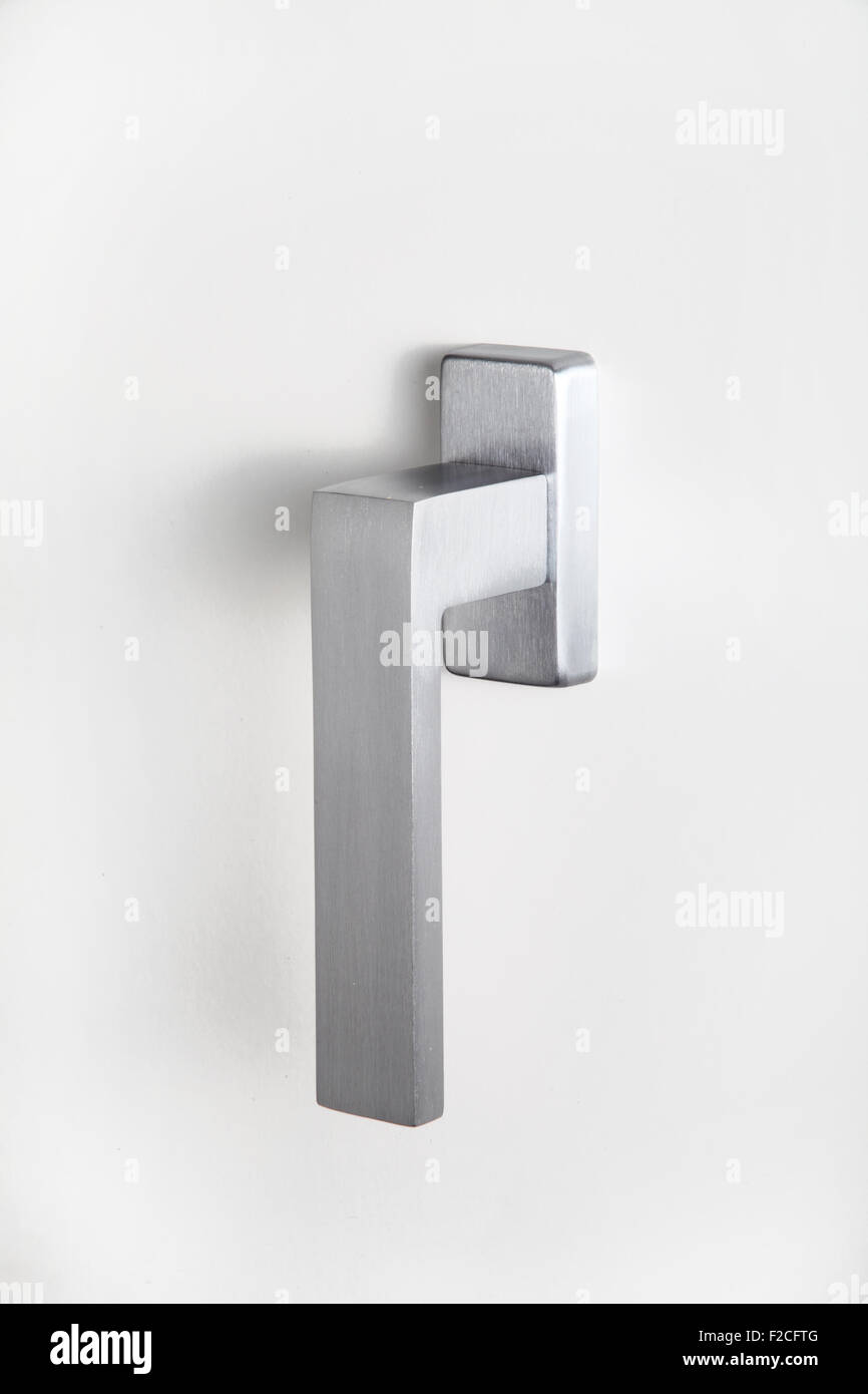 aluminum handle with lock on a white background Stock Photo - Alamy