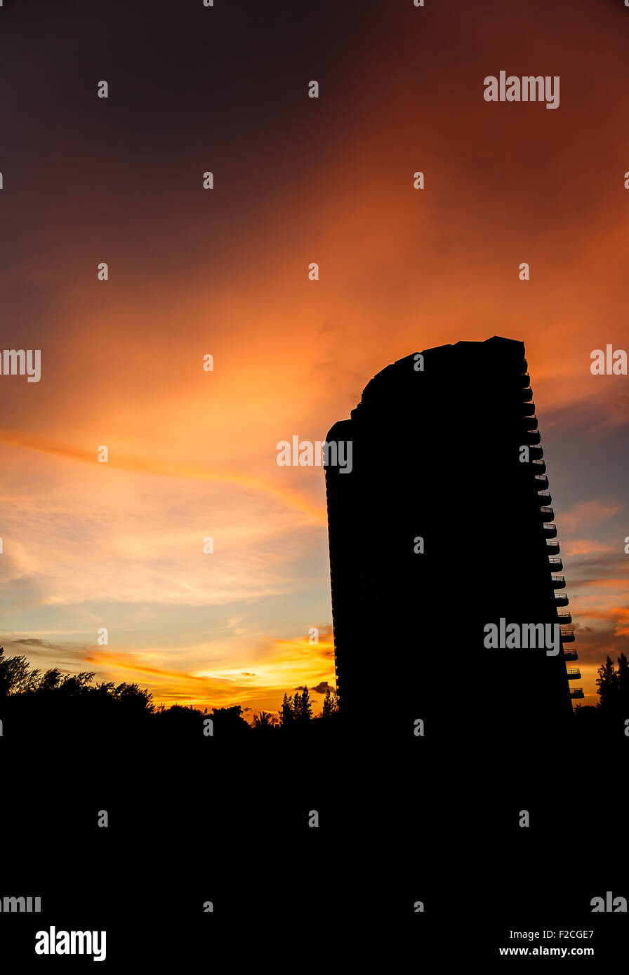 Sunrise in front of the building Stock Photo - Alamy