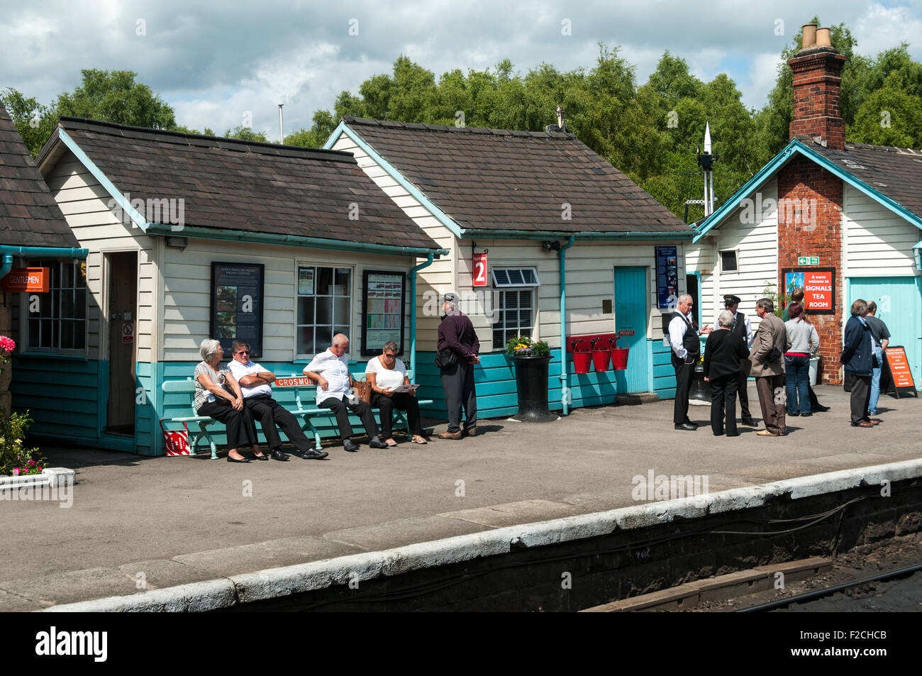 Wooden station buildings at Grosmont Station on the North Yorkshire ...