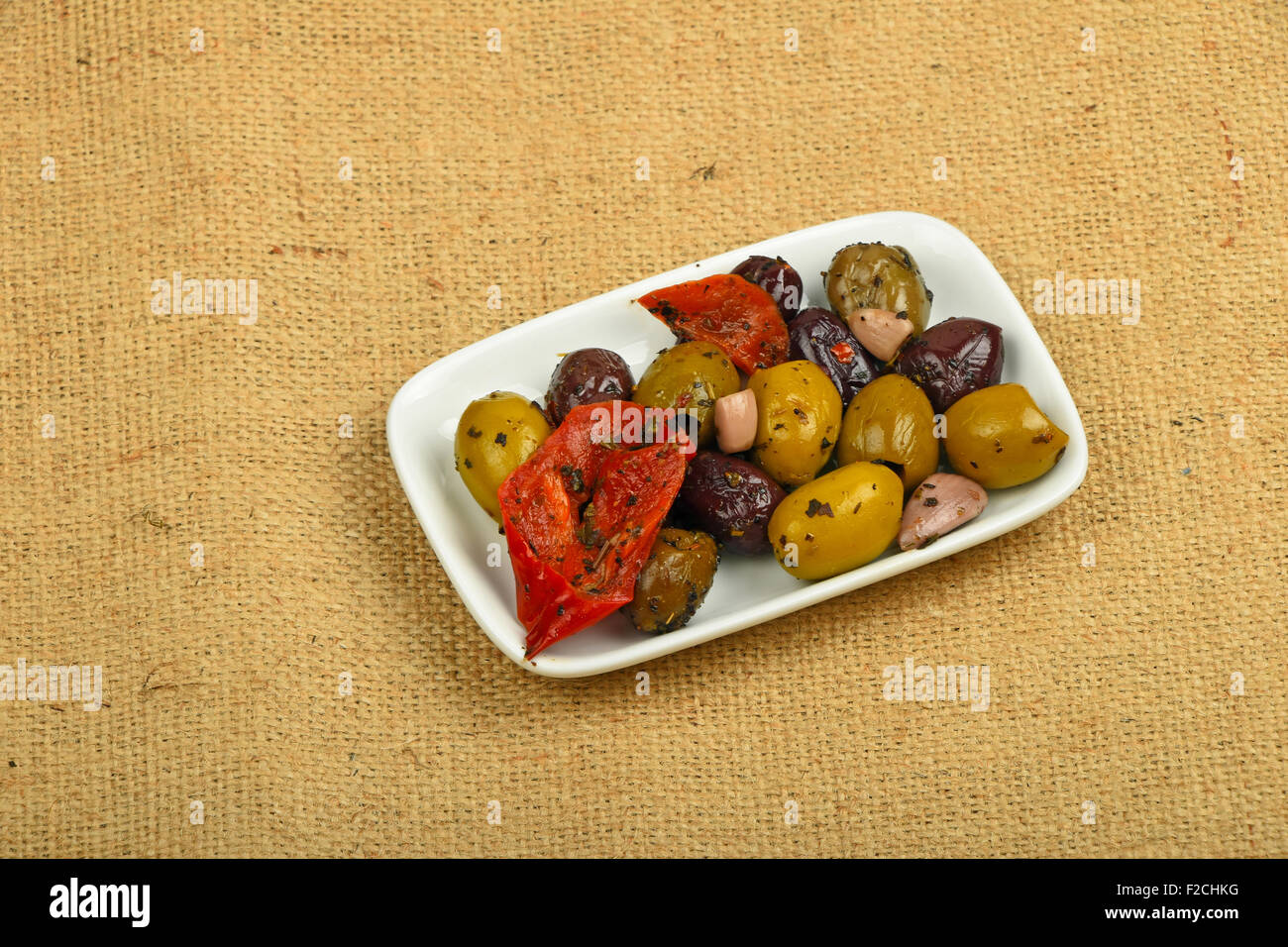 Green olives stuffed garlic hi-res stock photography and images - Alamy