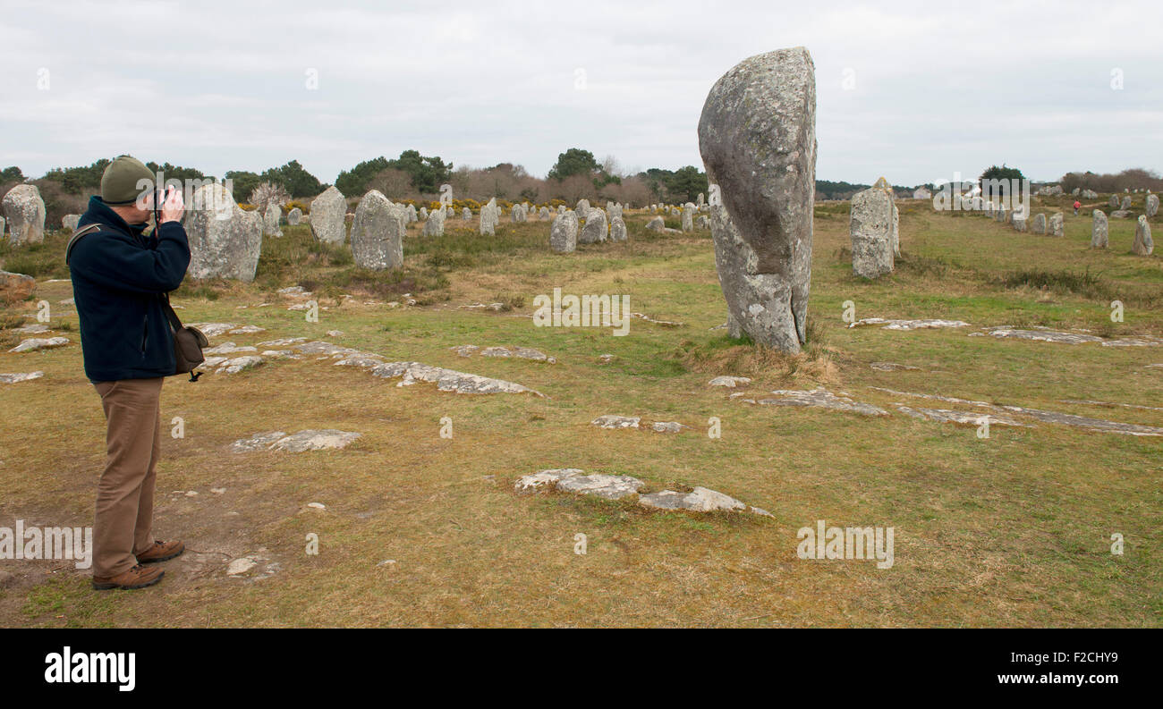 Carnac in northern France,Neolithic stone construction of 10000 stones ...
