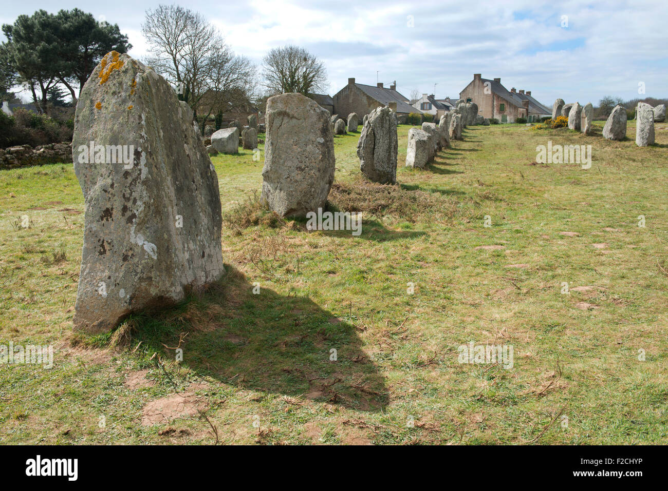 Carnac in northern France,Neolithic stone construction of 10000 stones ...