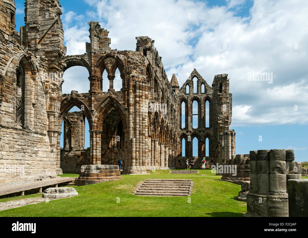 The remains of Whitby Abbey (13th century), Whitby, Yorkshire, England ...
