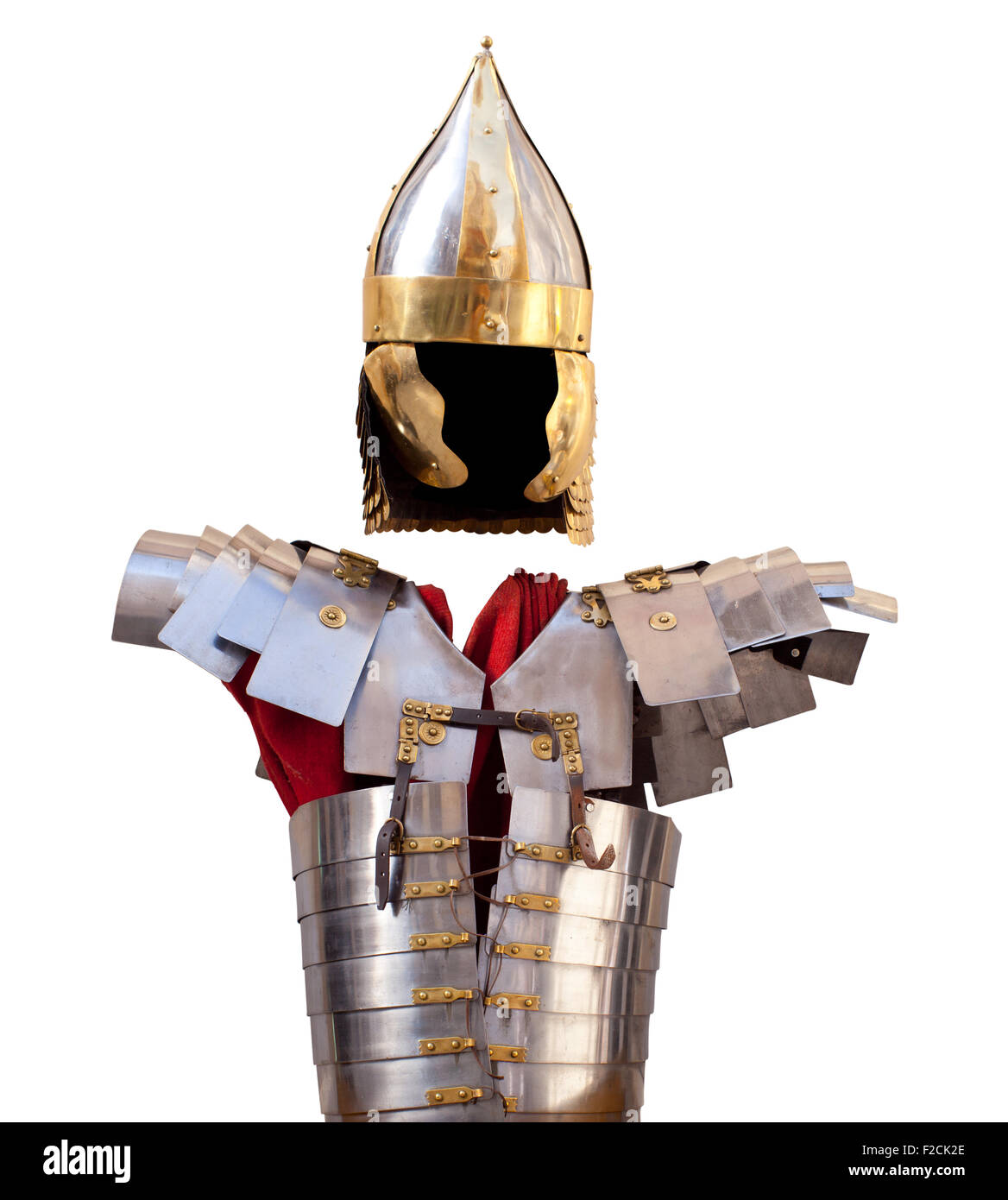 Photo of an ancient Knights armour isolated on white background Stock ...