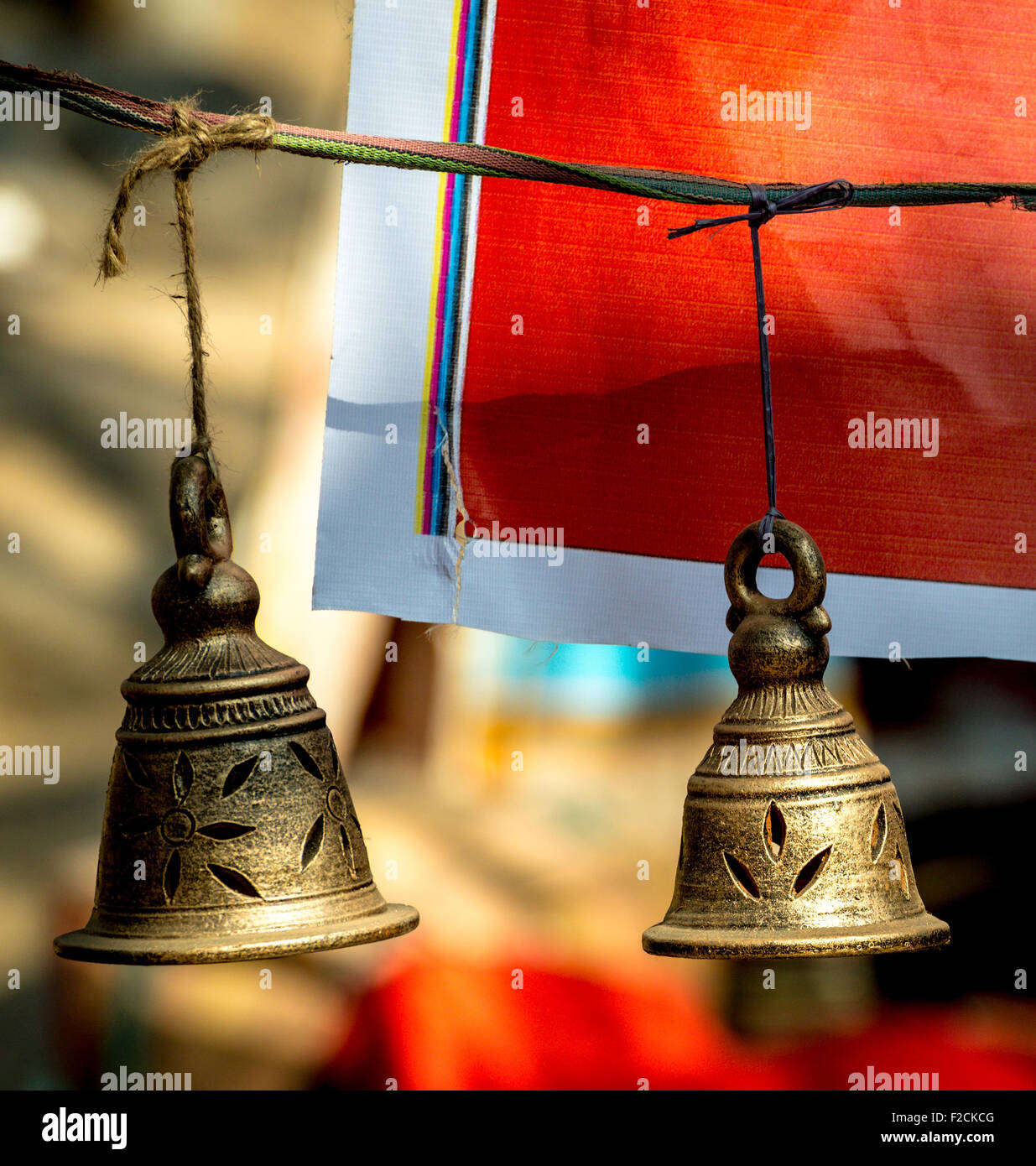 Hindu temple bells hanging hi-res stock photography and images - Alamy