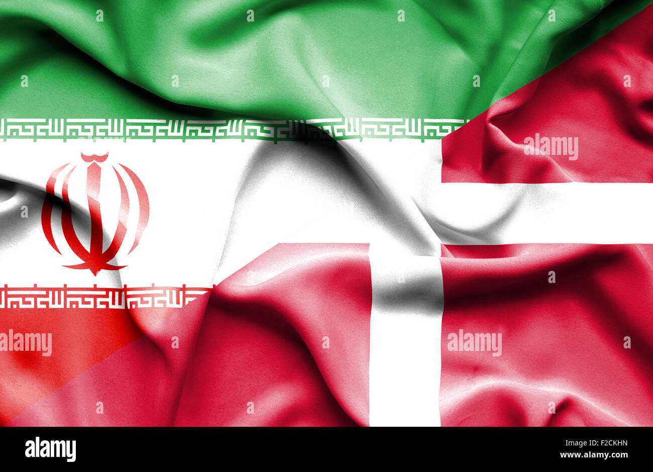 Denmark iran flag hi-res stock photography and images - Alamy