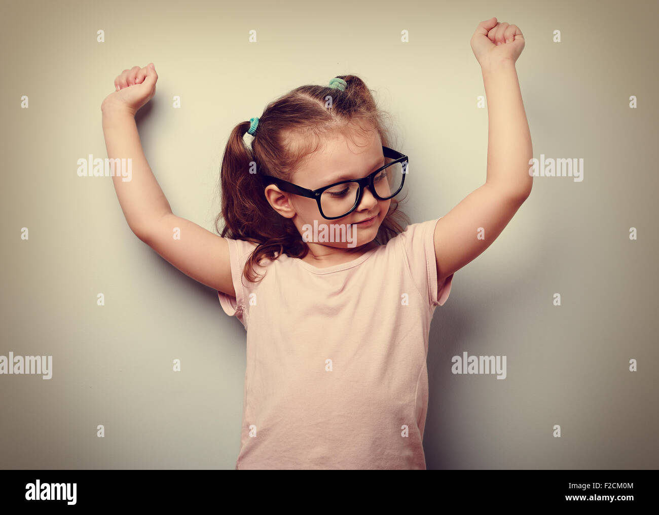 Strong child posing hi-res stock photography and images - Alamy