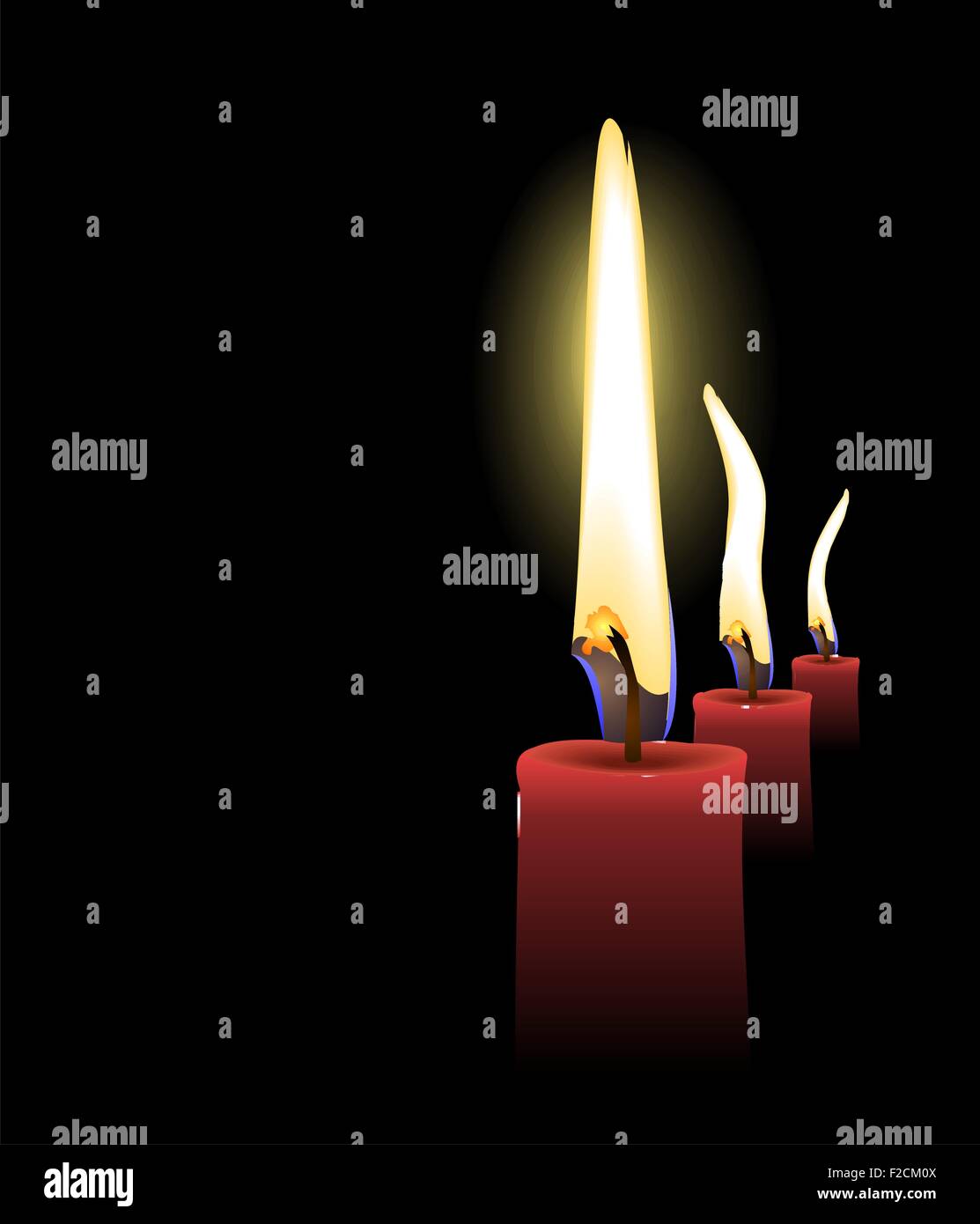 Christmas candle decoration red Stock Vector Images - Alamy