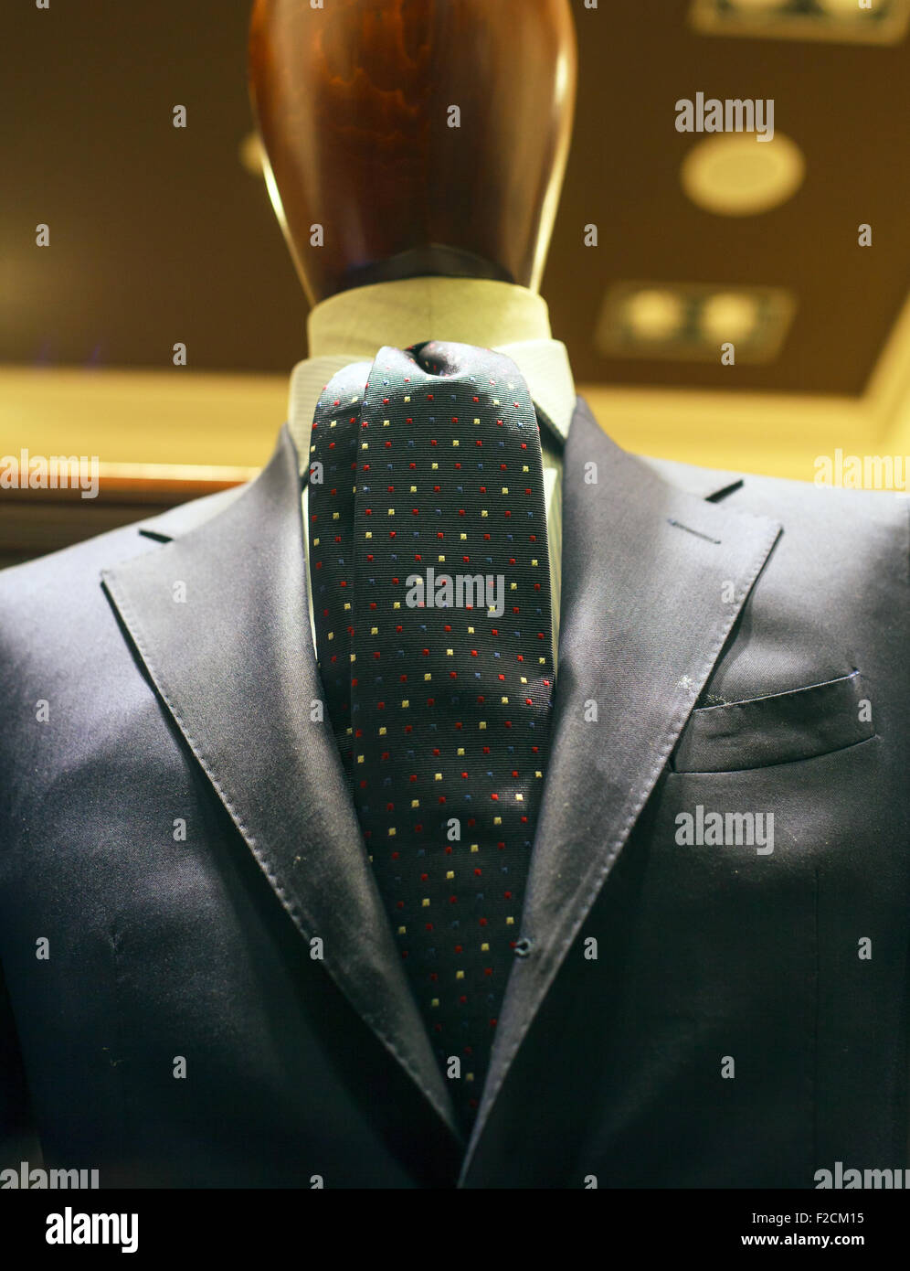Business suits on shop mannequins high fashion retail display Stock ...