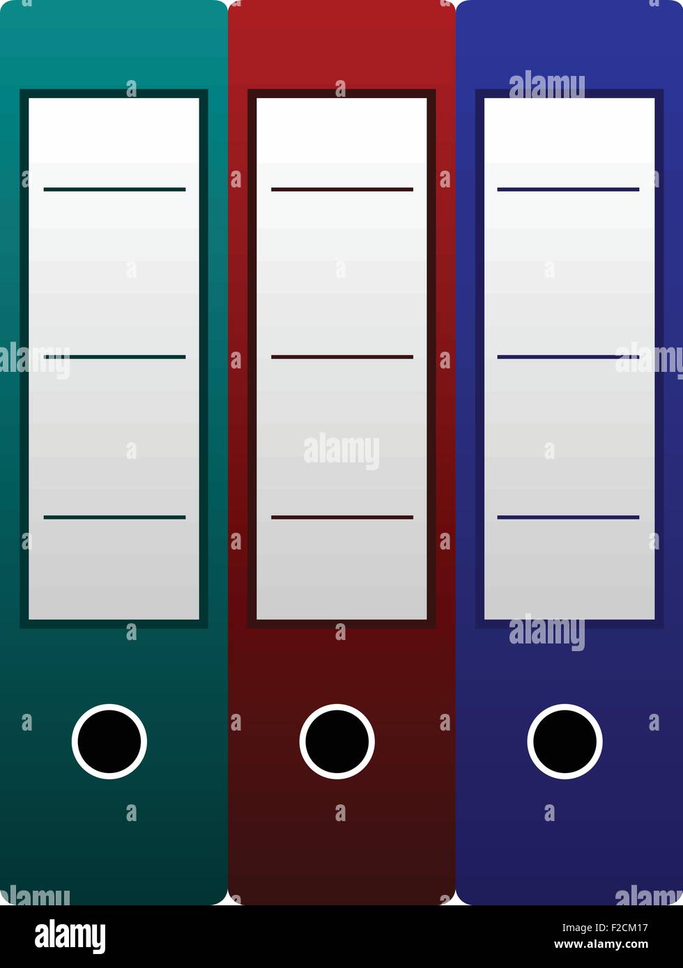 Three office folders Stock Vector Image & Art - Alamy