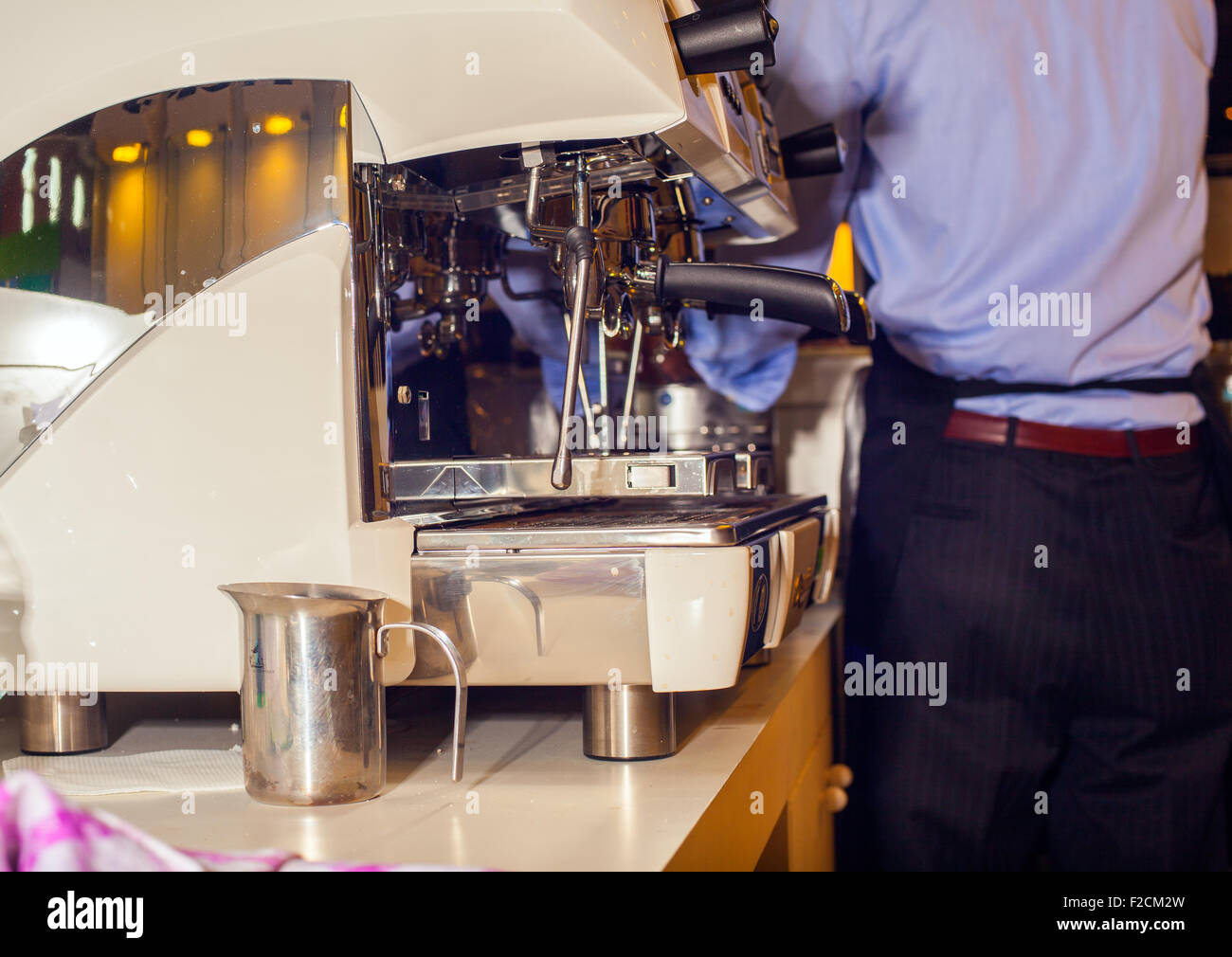Operating coffee machine hi-res stock photography and images - Alamy