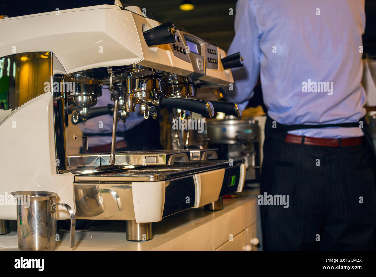 Operating coffee machine hi-res stock photography and images - Alamy