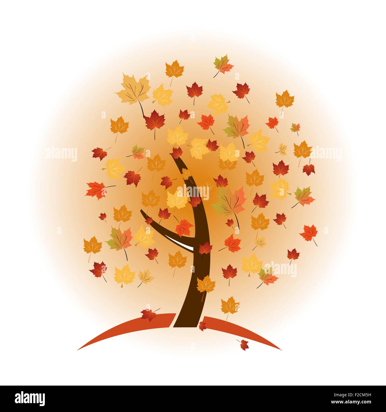 Red branches in autumn Stock Vector Images - Alamy