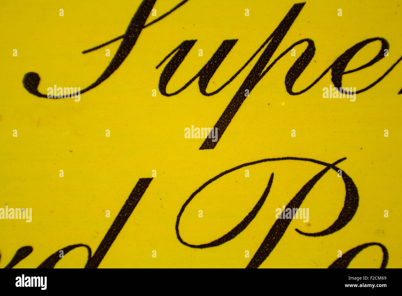 Black letters on yellow background hi-res stock photography and images ...