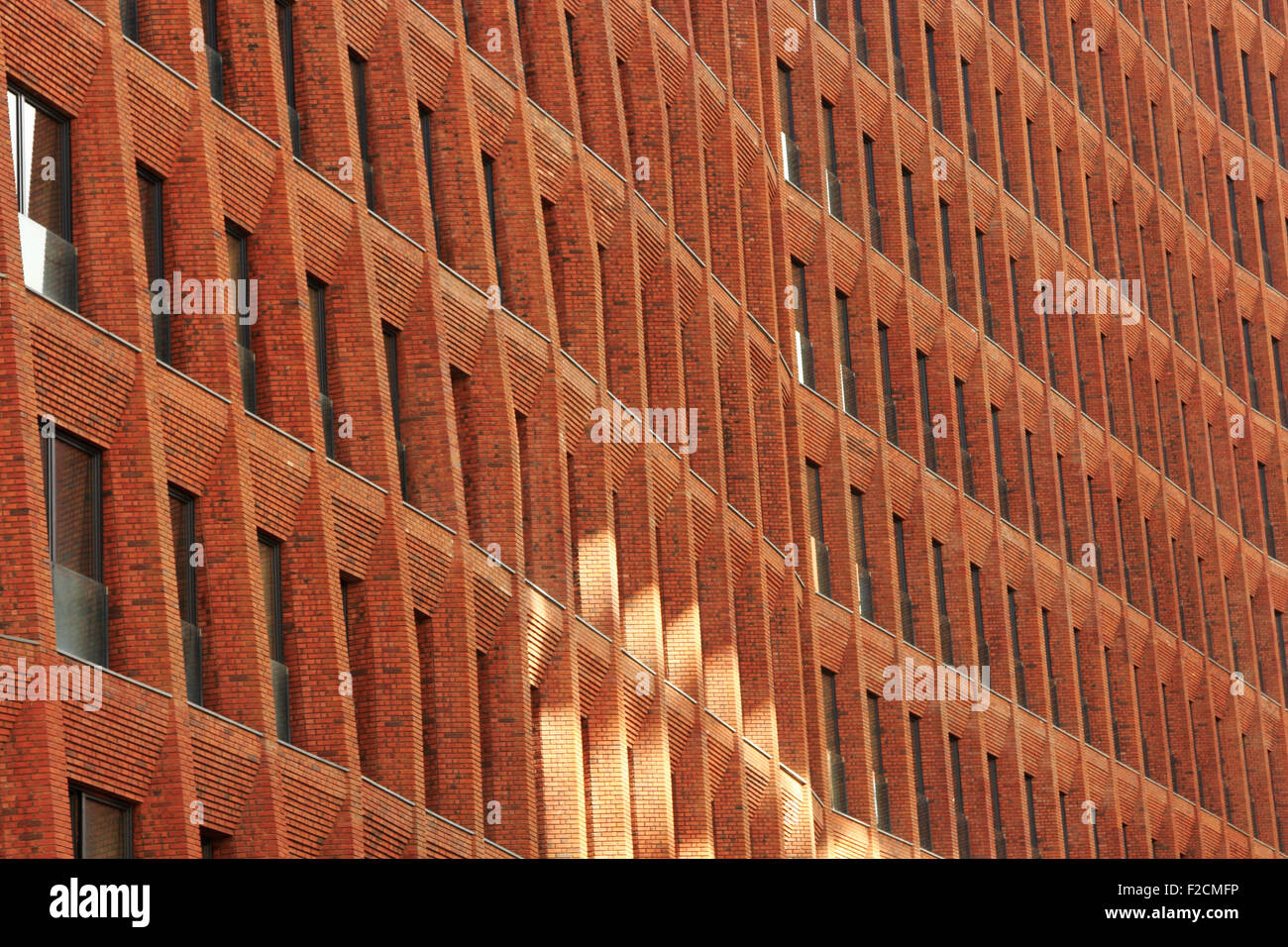 Brick facade design of modern residential building Stock Photo - Alamy