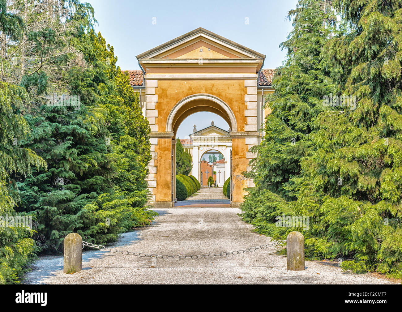 Entry door to a cemetery in the Italian countryside Stock Photo - Alamy