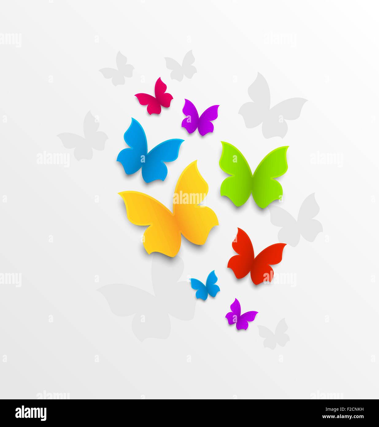 Abstract colorful background with rainbow butterflies Stock Vector ...