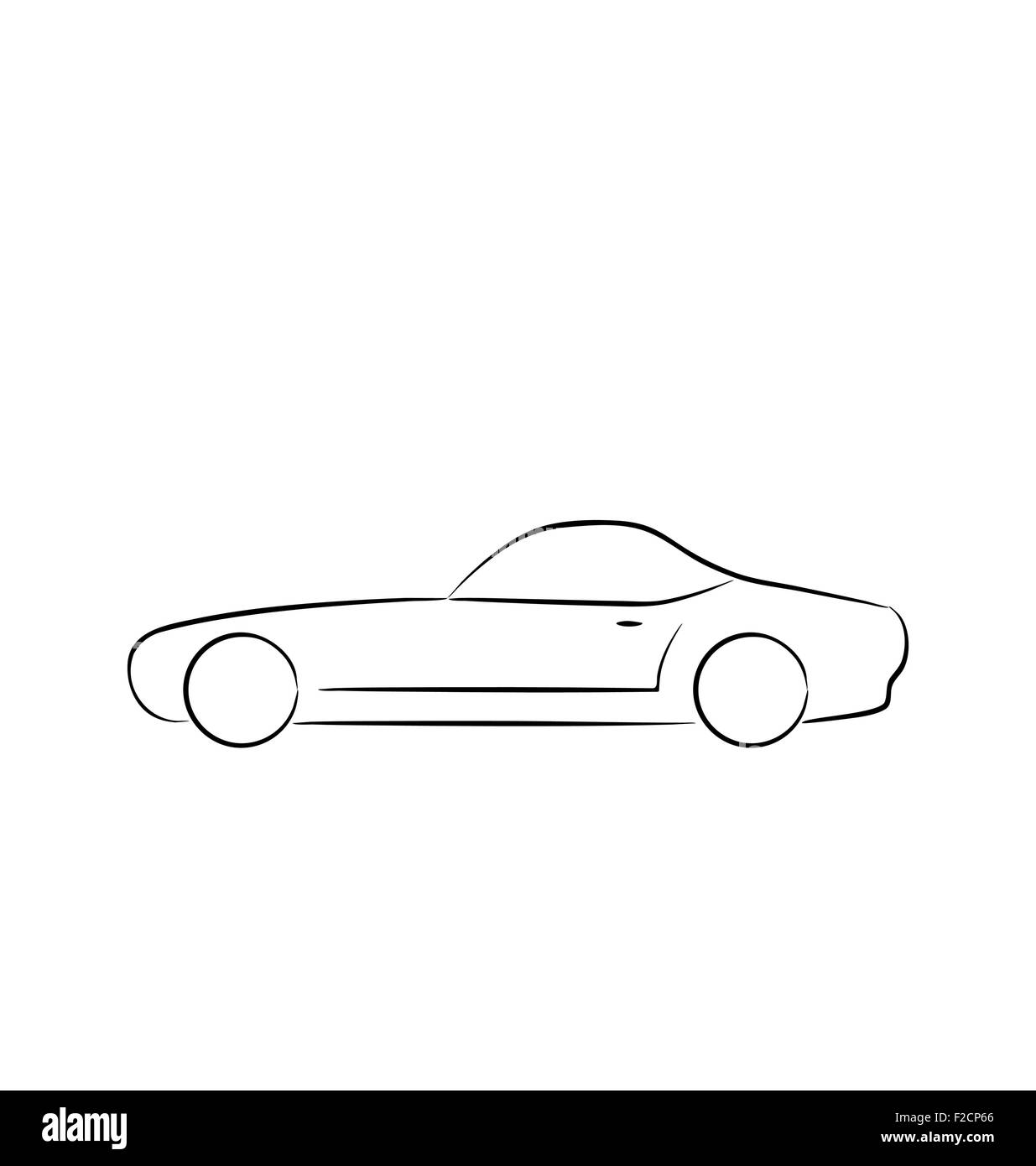 Abstract sport car(profile) isolated on white background Stock Vector ...
