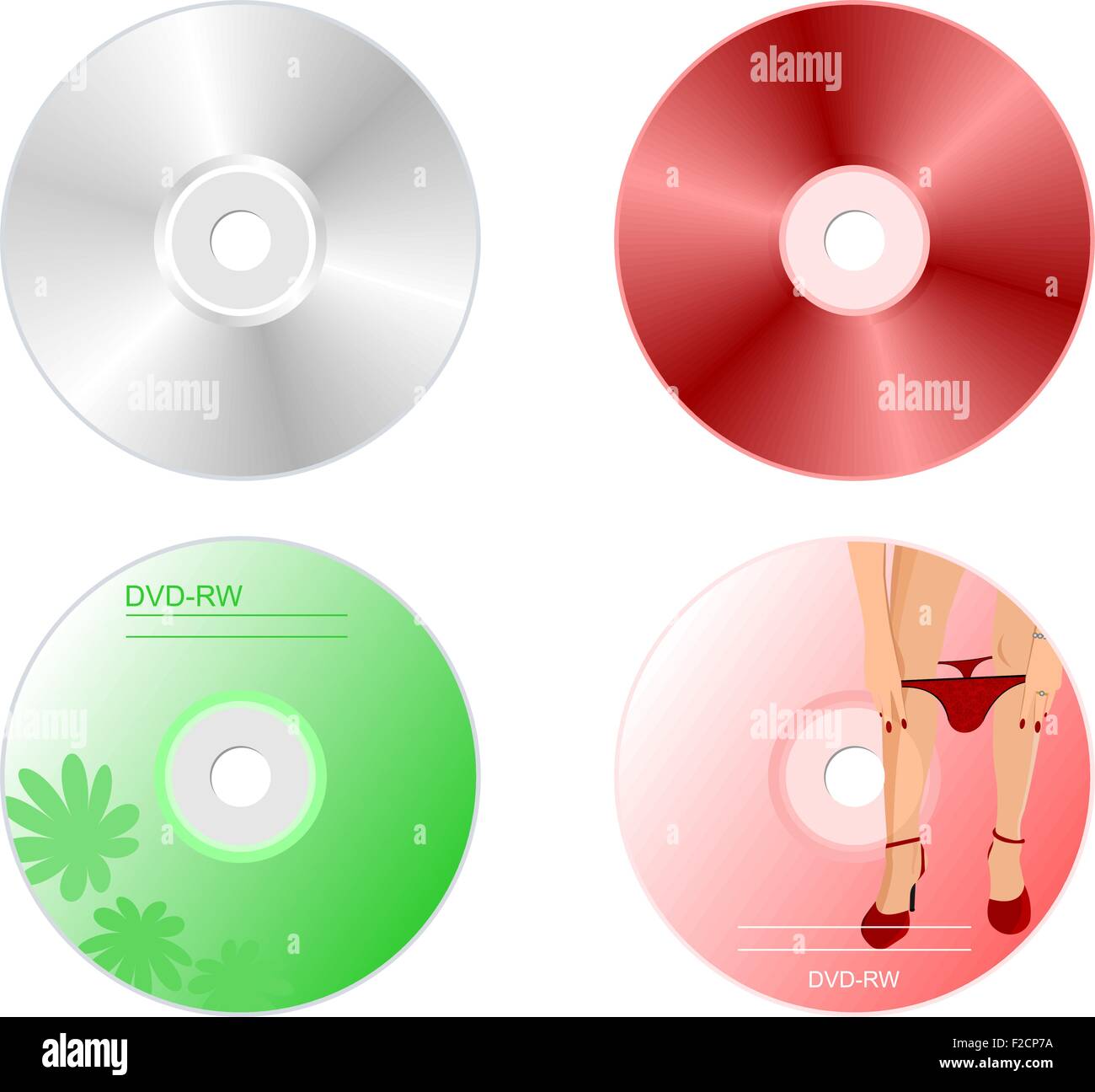 Realistic illustration set DVD disk with both sides Stock Vector Image ...