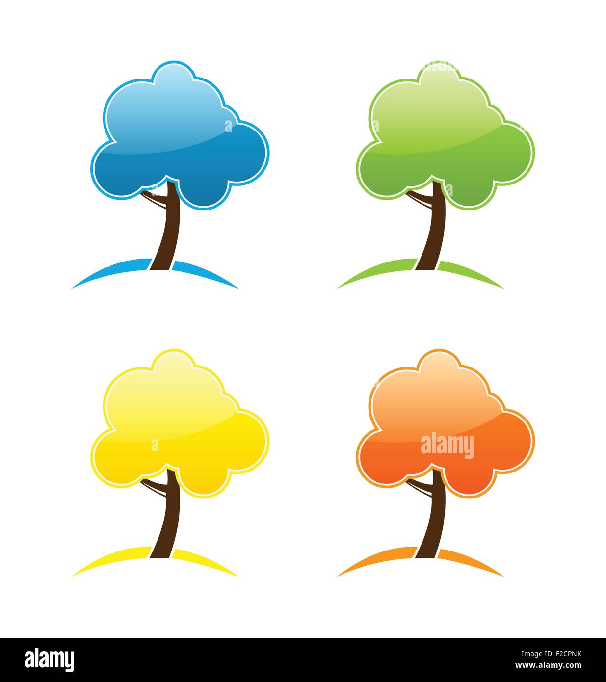 Four seasonal icons with tree Stock Vector Image & Art - Alamy