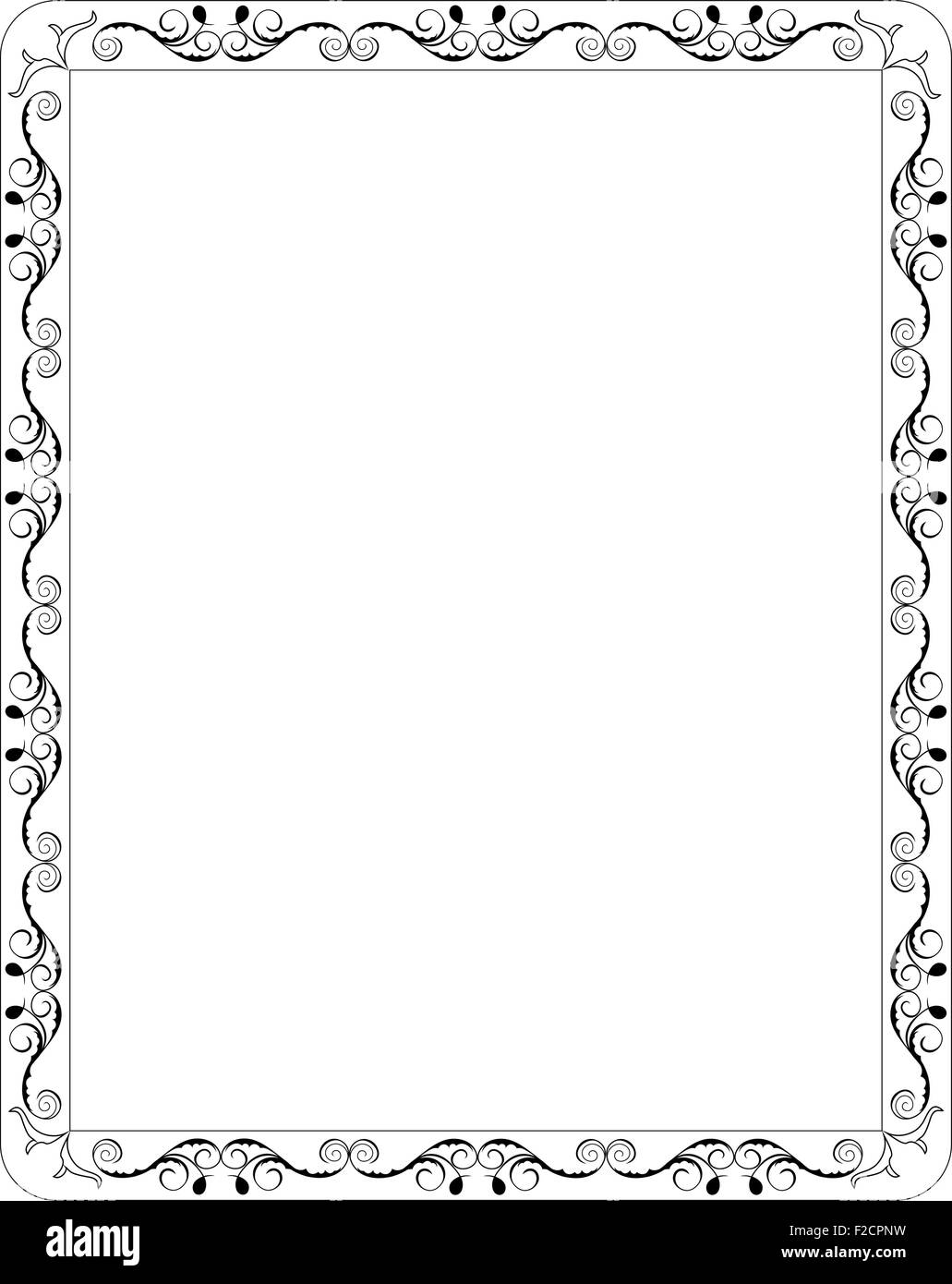 Pretty border Black and White Stock Photos & Images - Alamy