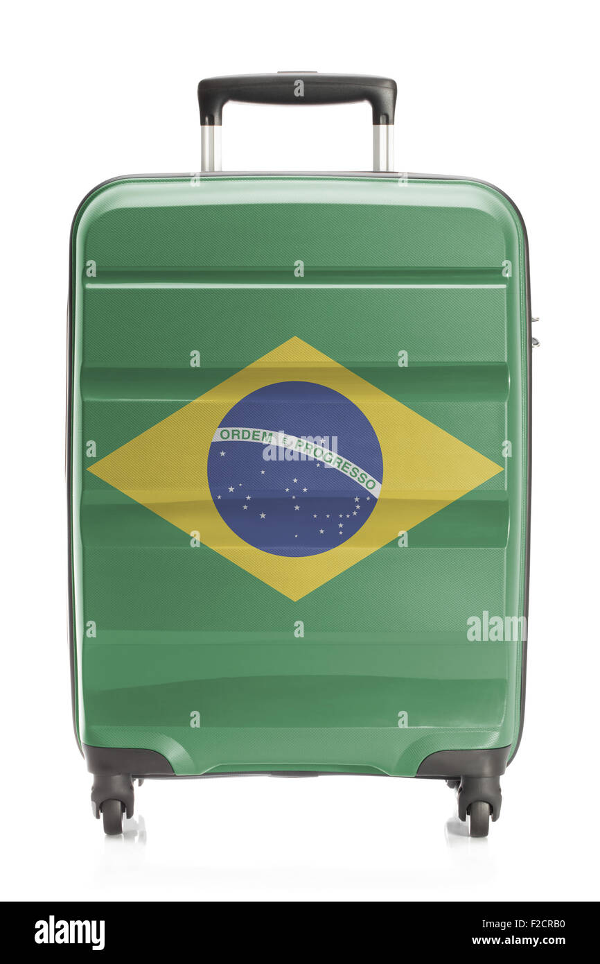 Suitcase painted into national flag series - Brazil Stock Photo - Alamy